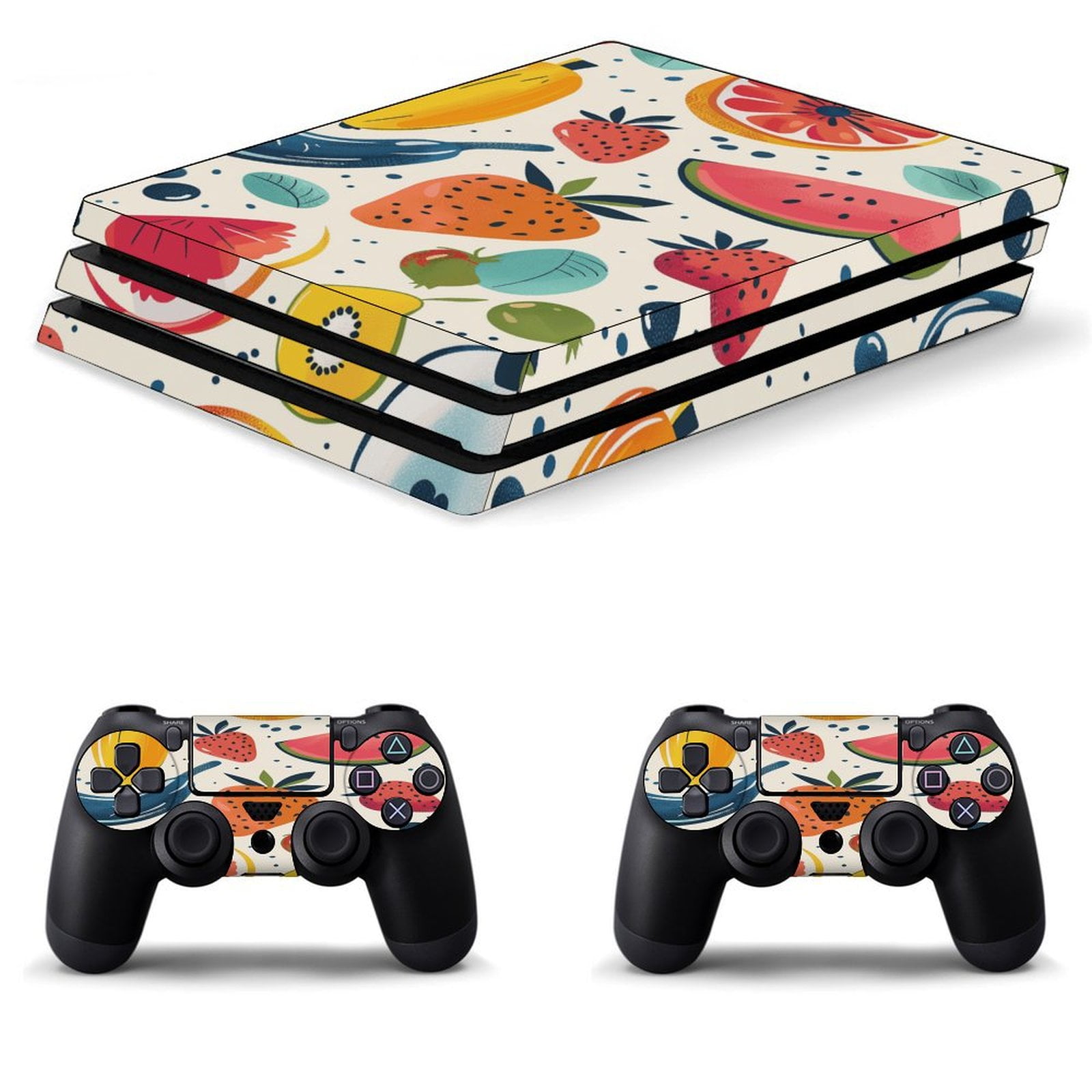 Cartoon Tropical Fruit Pattern PS4/PS4 Pro/PS4 Slim Skin Sticker For ...
