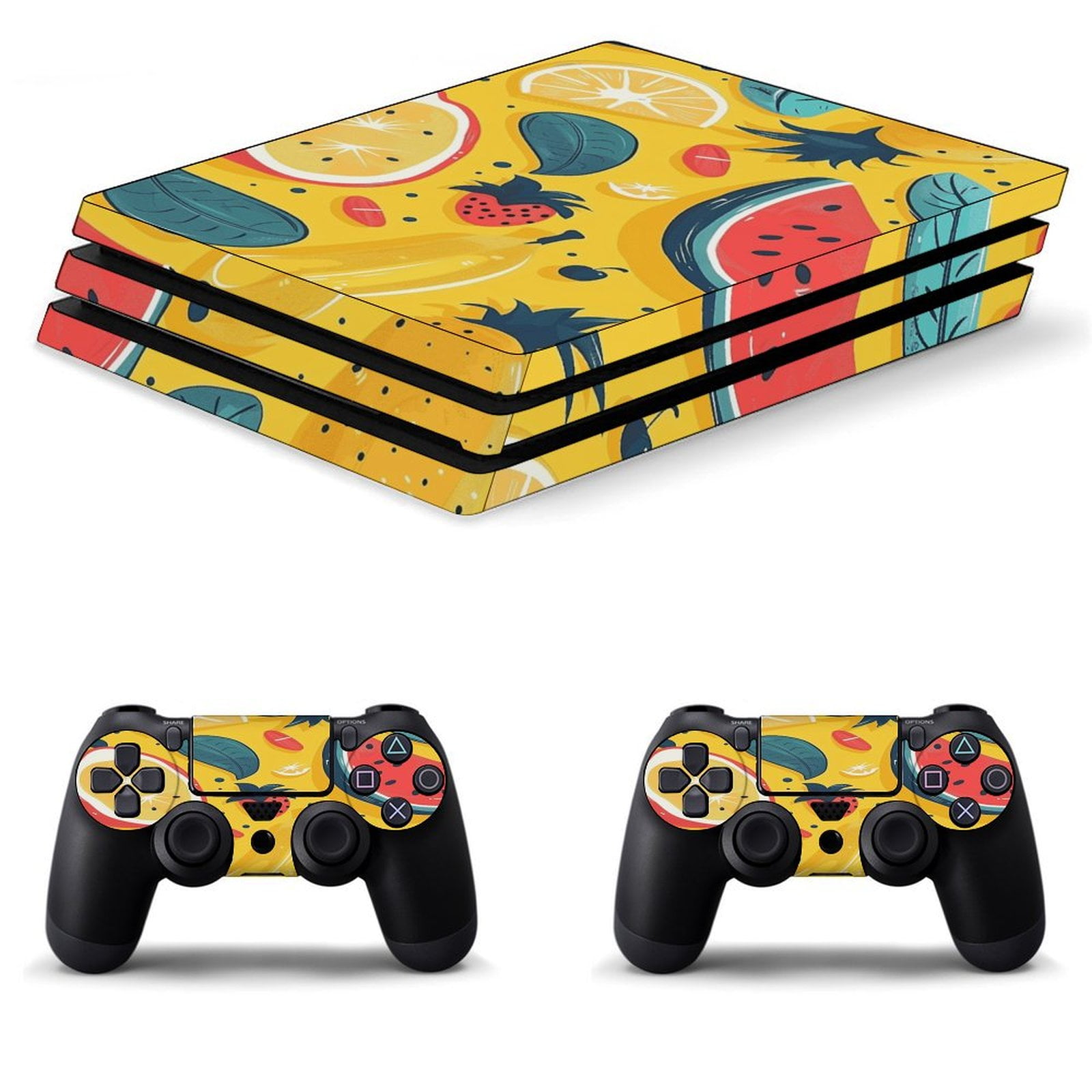 Cartoon Tropical Fruit Pattern PS4/PS4 Pro/PS4 Slim Skin Sticker For ...