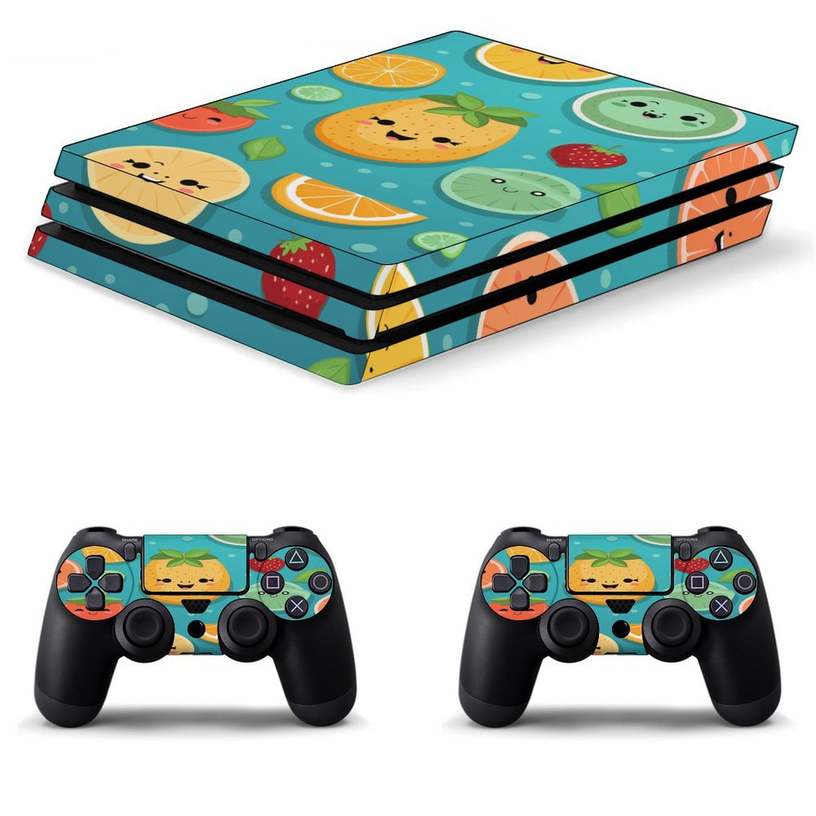 Cartoon Tropical Fruit Pattern PS4/PS4 Pro/PS4 Slim Skin Sticker For ...