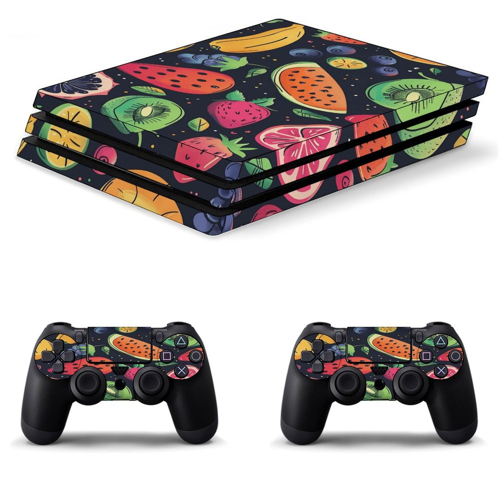 Cartoon Tropical Fruit Pattern PS4/PS4 Pro/PS4 Slim Skin Sticker For ...