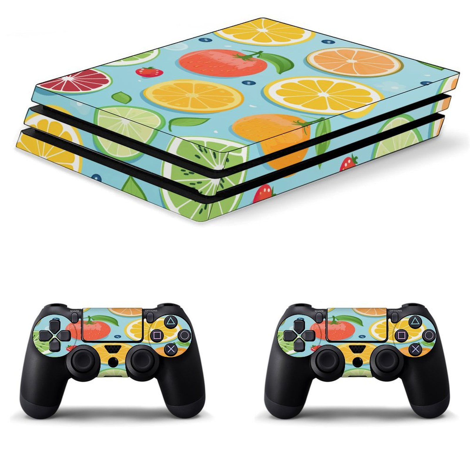 Cartoon Tropical Fruit Pattern PS4/PS4 Pro/PS4 Slim Skin Sticker For ...