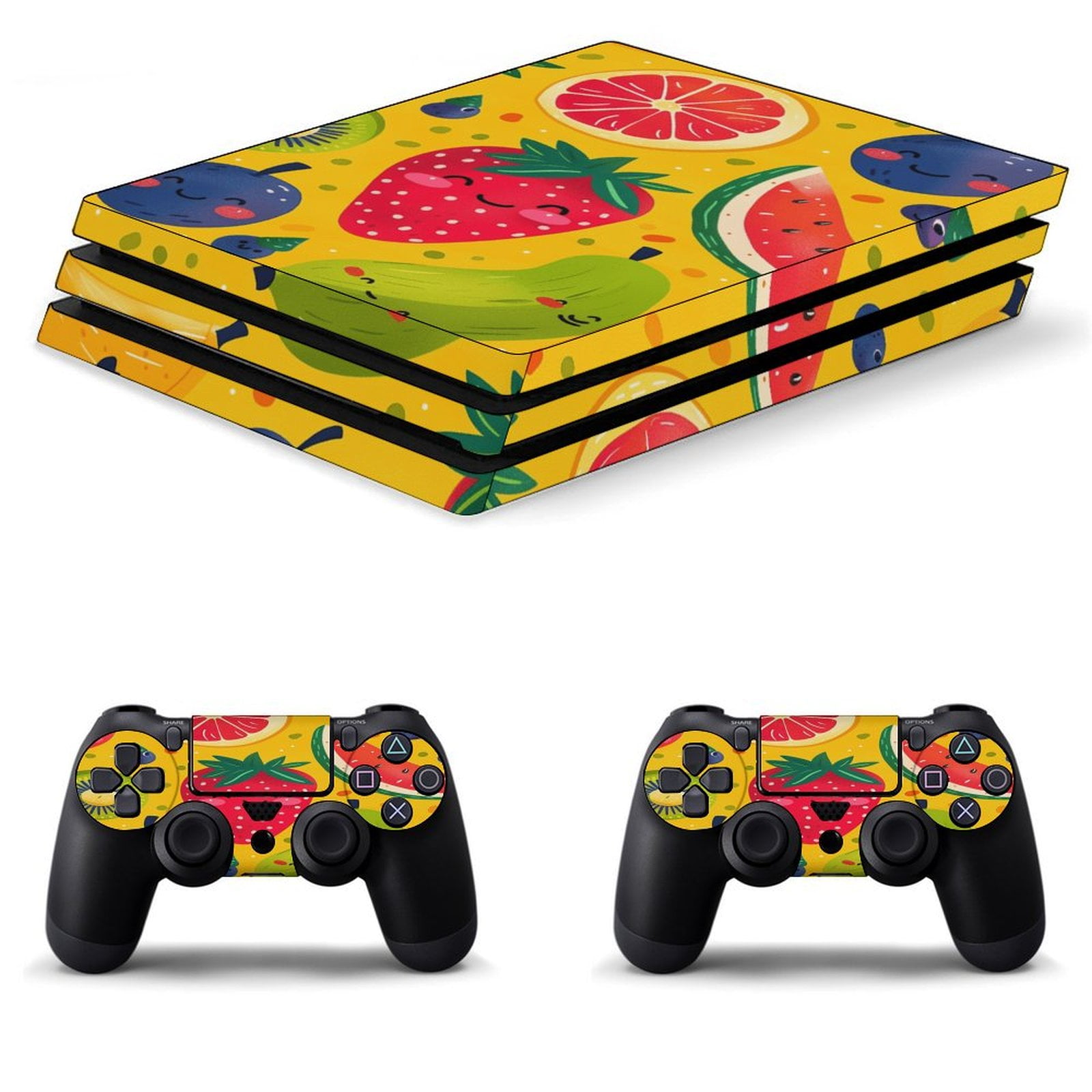 Cartoon Tropical Fruit Pattern PS4/PS4 Pro/PS4 Slim Skin Sticker For ...