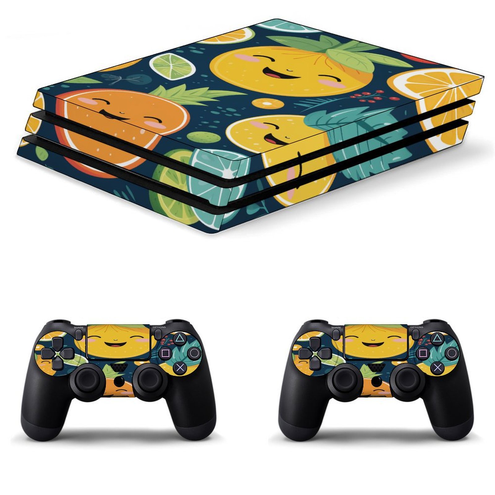 Cartoon Tropical Fruit Pattern PS4/PS4 Pro/PS4 Slim Skin Sticker For ...