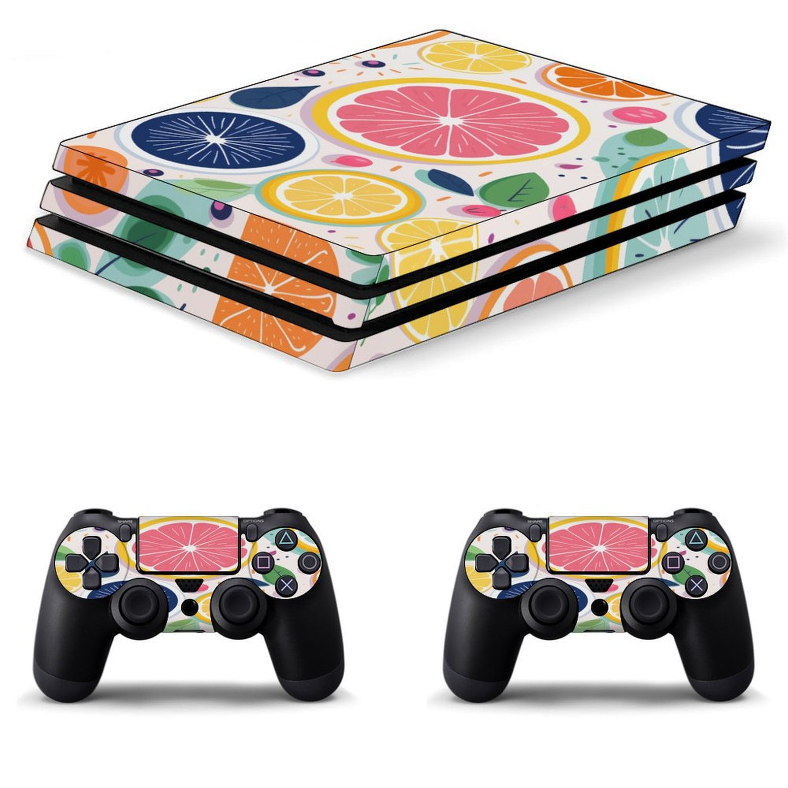 Cartoon Tropical Fruit Pattern PS4/PS4 Pro/PS4 Slim Skin Sticker For ...
