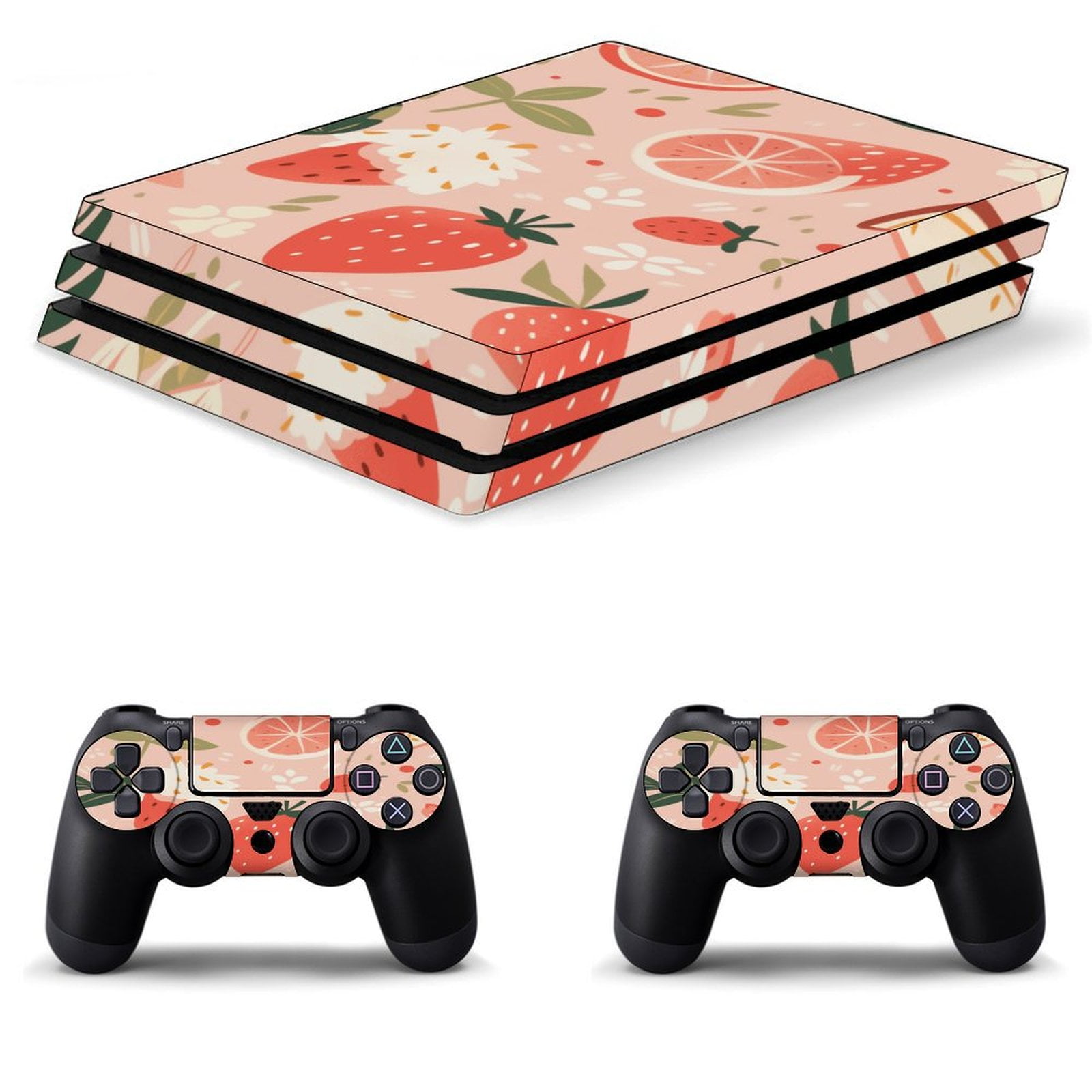 Cartoon Tropical Fruit Pattern PS4/PS4 Pro/PS4 Slim Skin Sticker For ...