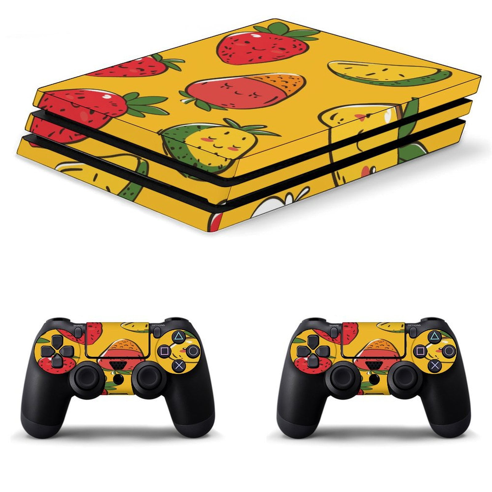Cartoon Tropical Fruit Pattern PS4/PS4 Pro/PS4 Slim Skin Sticker For ...