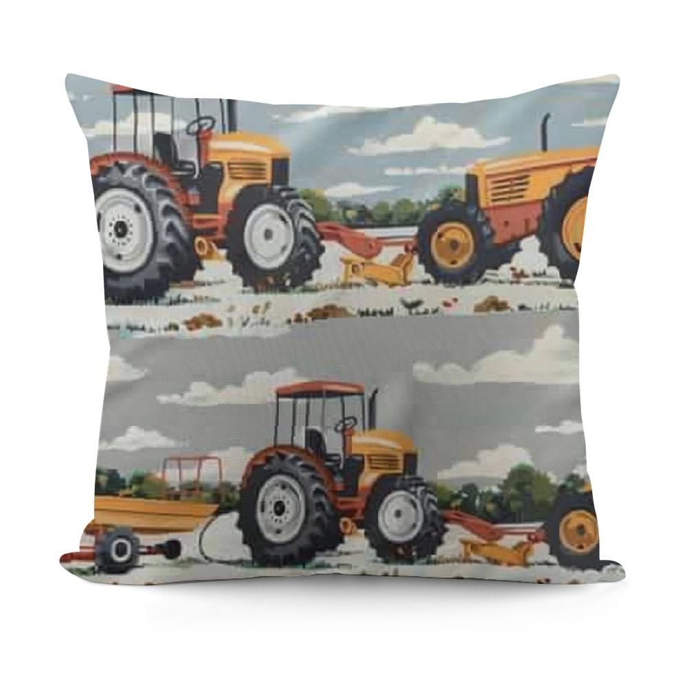 Cartoon Truck Microfiber Flat Fitted Sheets Set for Children Crane Equipment Silky Soft ...