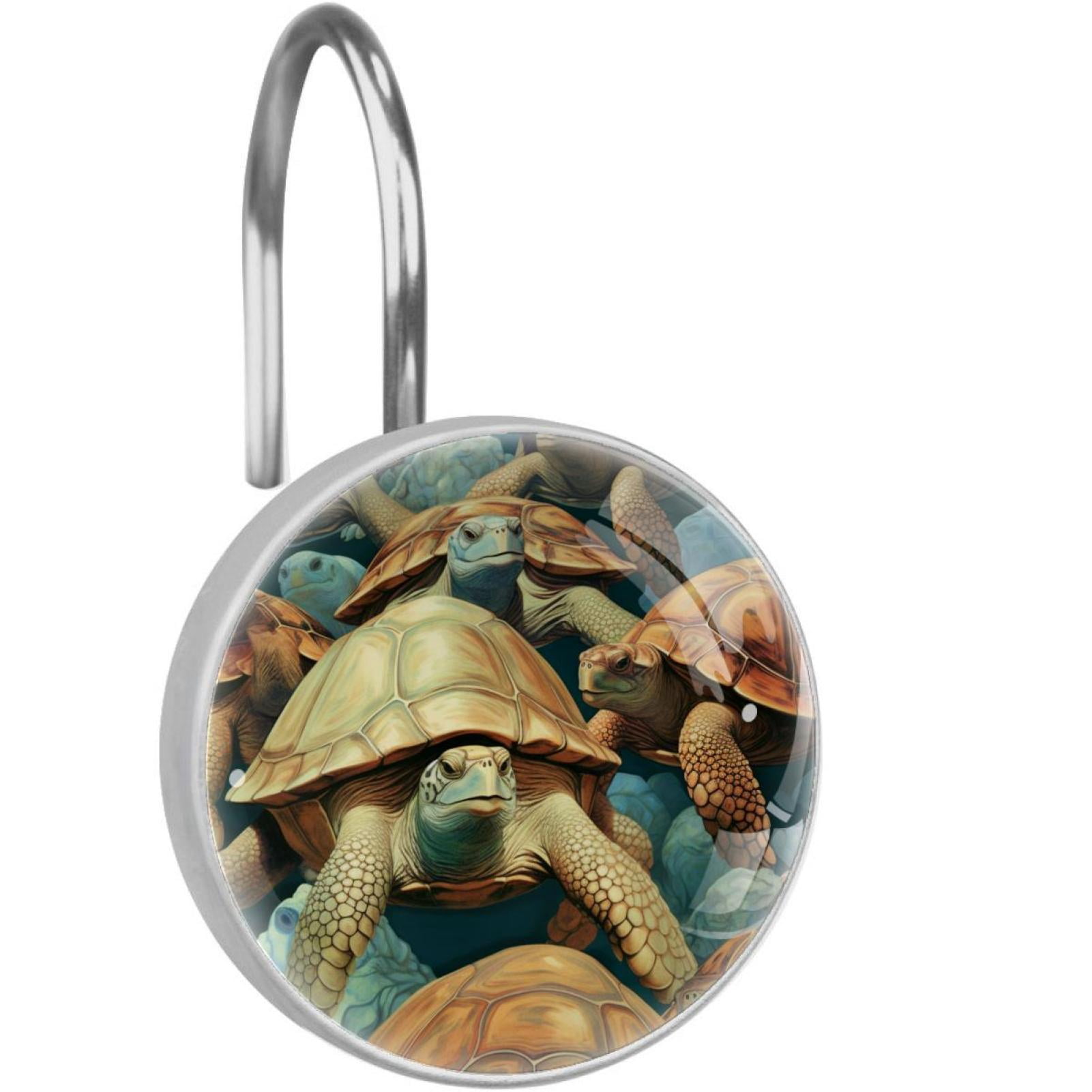 Cartoon Turtle Decorative Shower Curtain Hooks – Resin, Glass ...