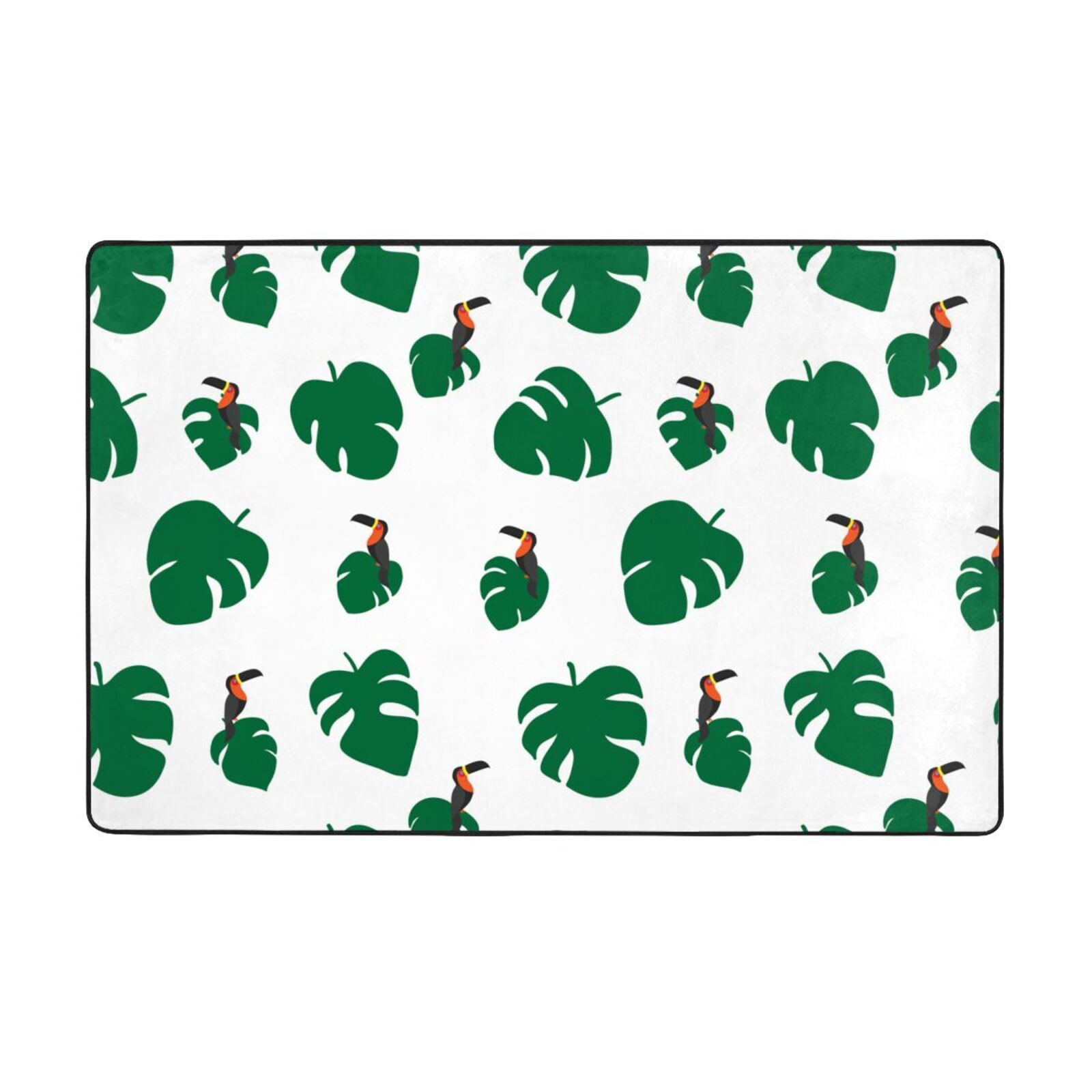 Cartoon Turtle Leaf Toucan Bird Soft Indoor Outdoor Rug, Washable Rugs ...