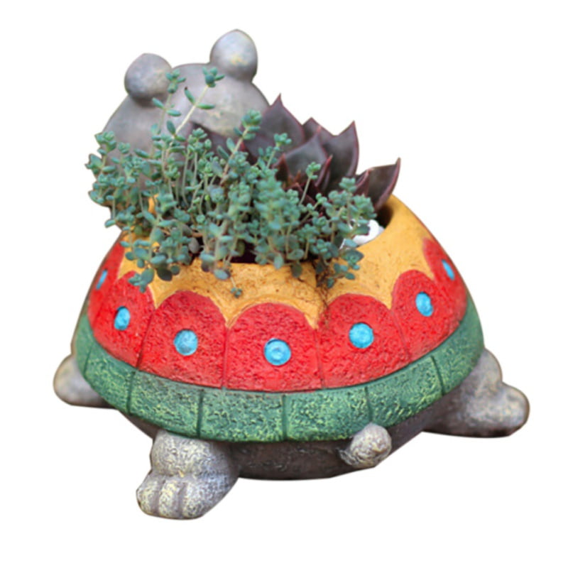 Cartoon Turtle Succulent Flower Pot for Home Office Garden Decor Resin ...