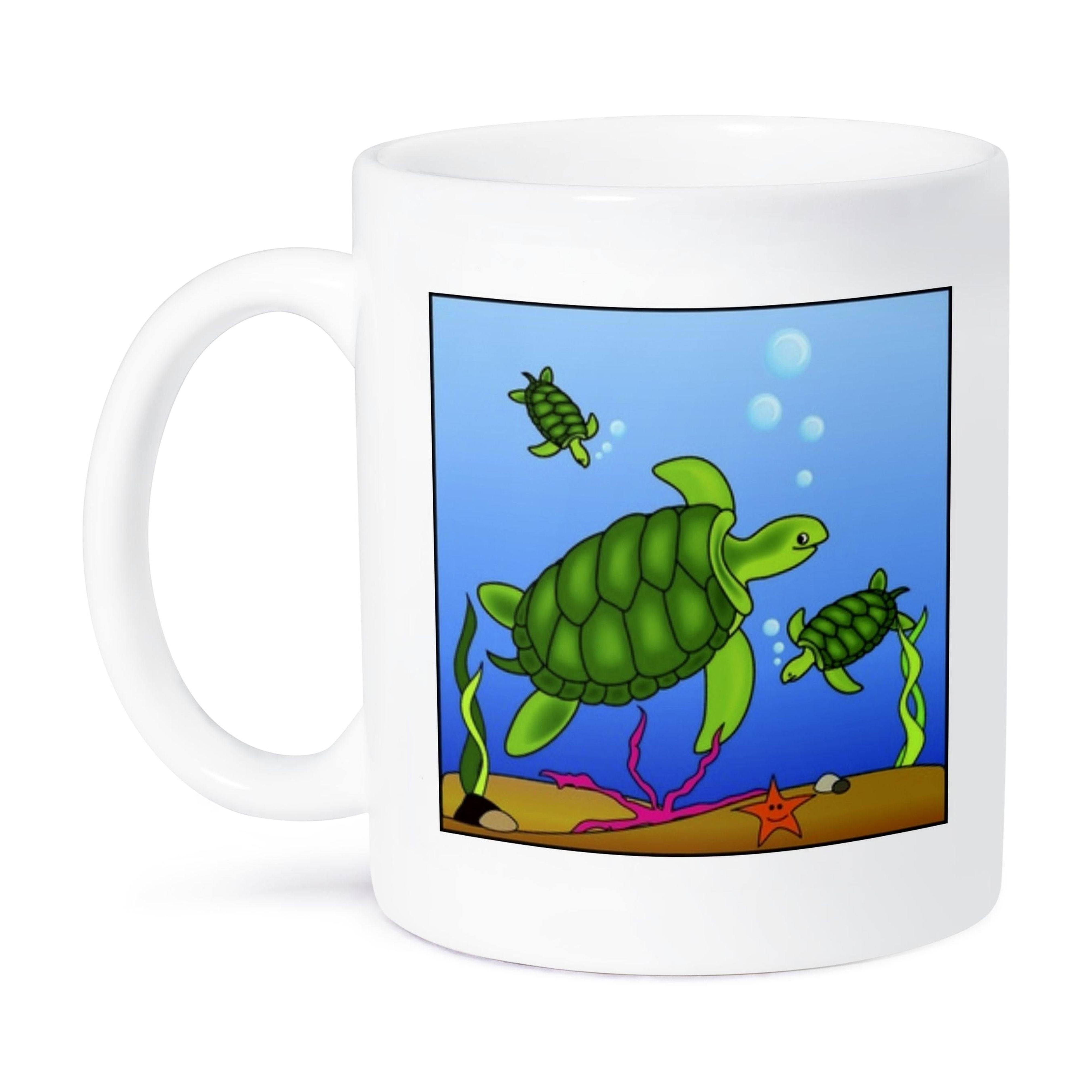 3dRose, Cartoon Turtles Underwater, 11oz Mug - Walmart.com