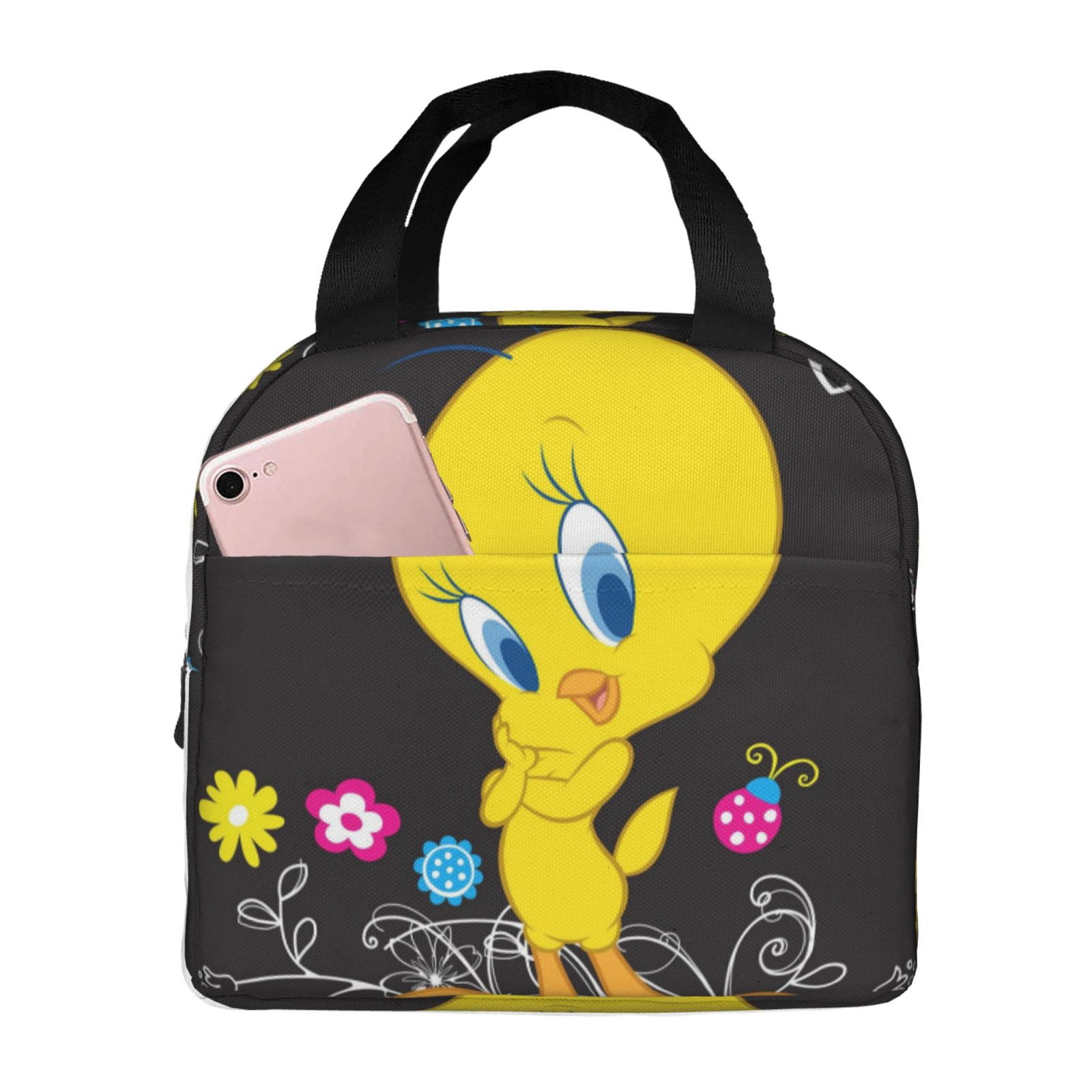 Cartoon Tweety Bird Lunch Bag Pink Cactus Reusable Lunch Tote Insulated ...