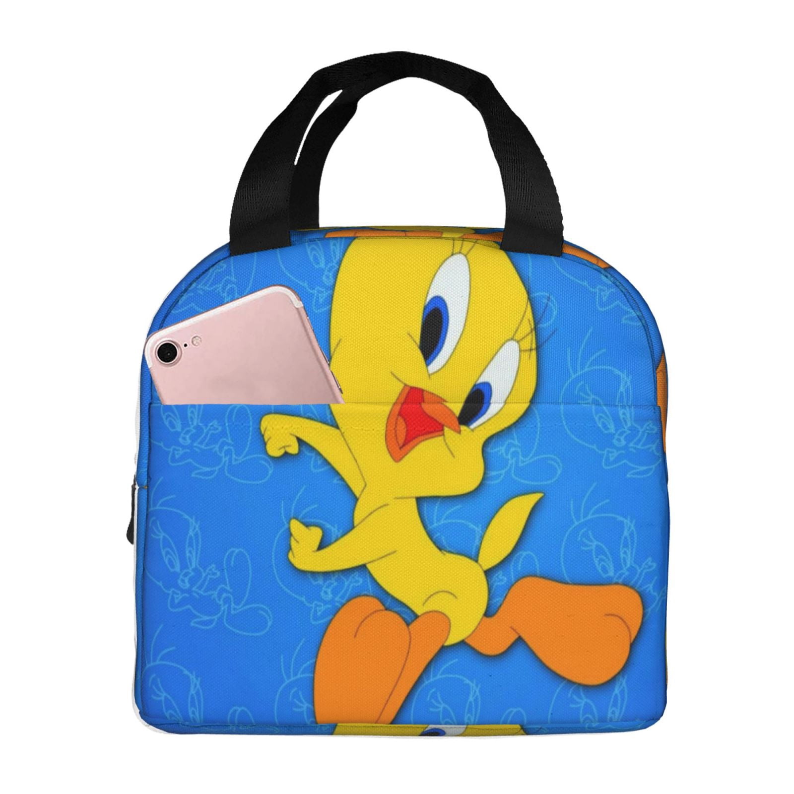 Cartoon Tweety Bird Lunch Bag Pink Cactus Reusable Lunch Tote Insulated ...