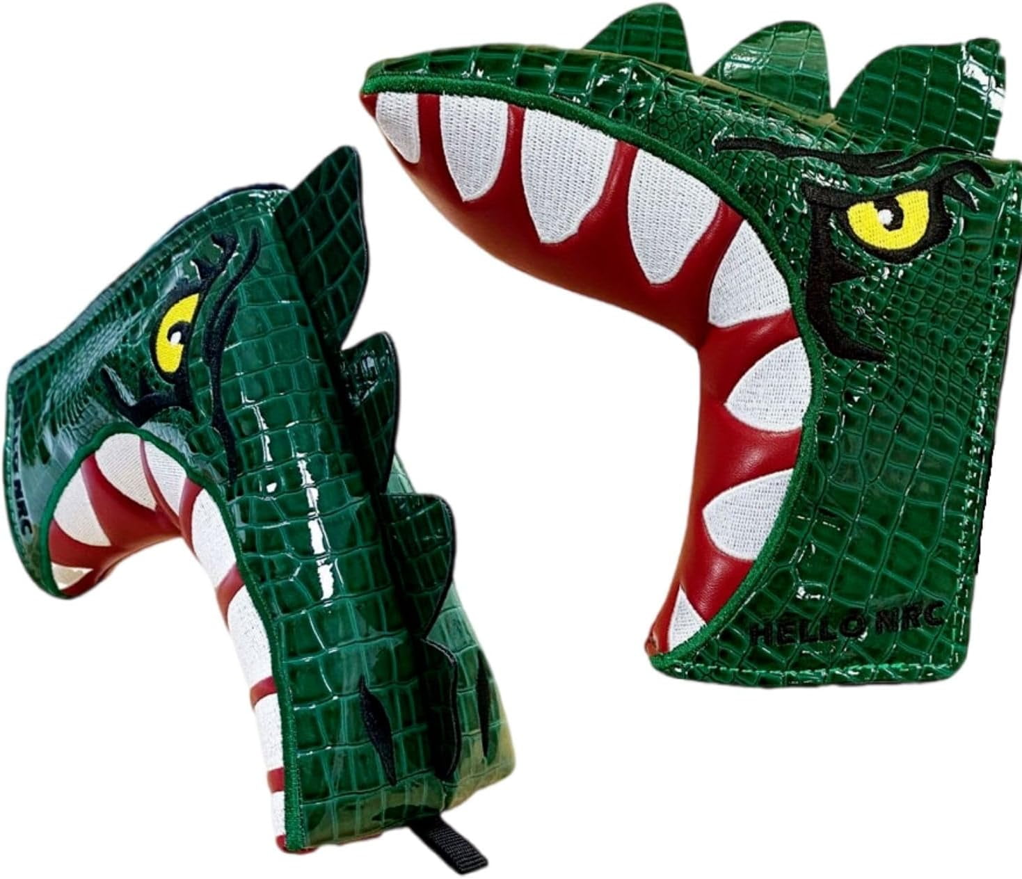 Cartoon Tyrannosaurus Golf Blade Putter Cover,Green Leather Golf Putter ...