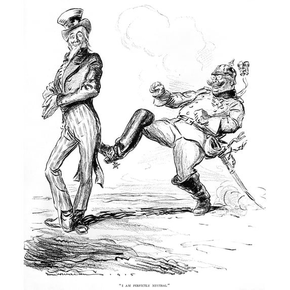 Cartoon U.S. Neutrality. N'I Am Perfectly Neutral.' Satirical American ...
