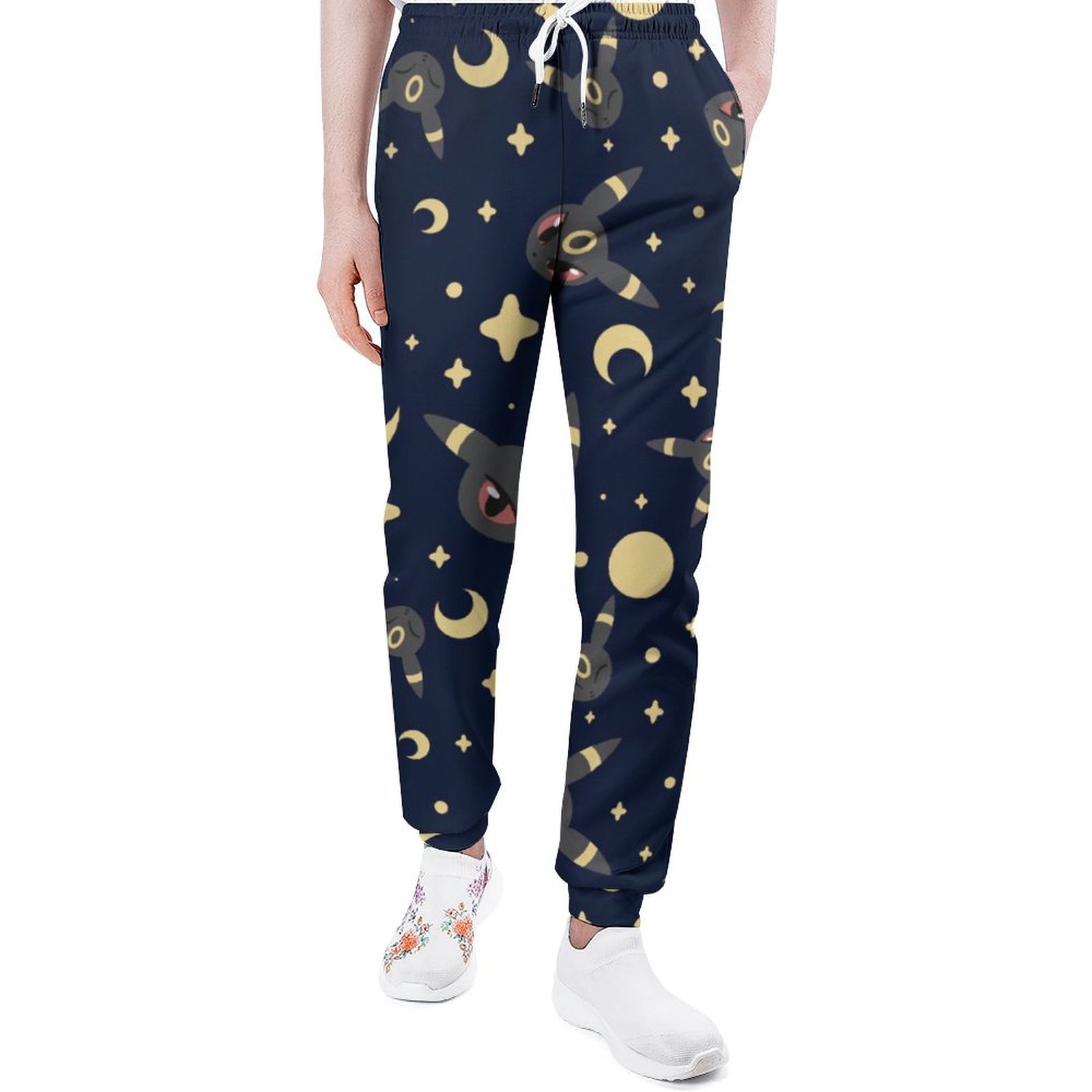 Cartoon Umbreon Sweatpants for Men,Track Pants Casual 3D Print Wide ...