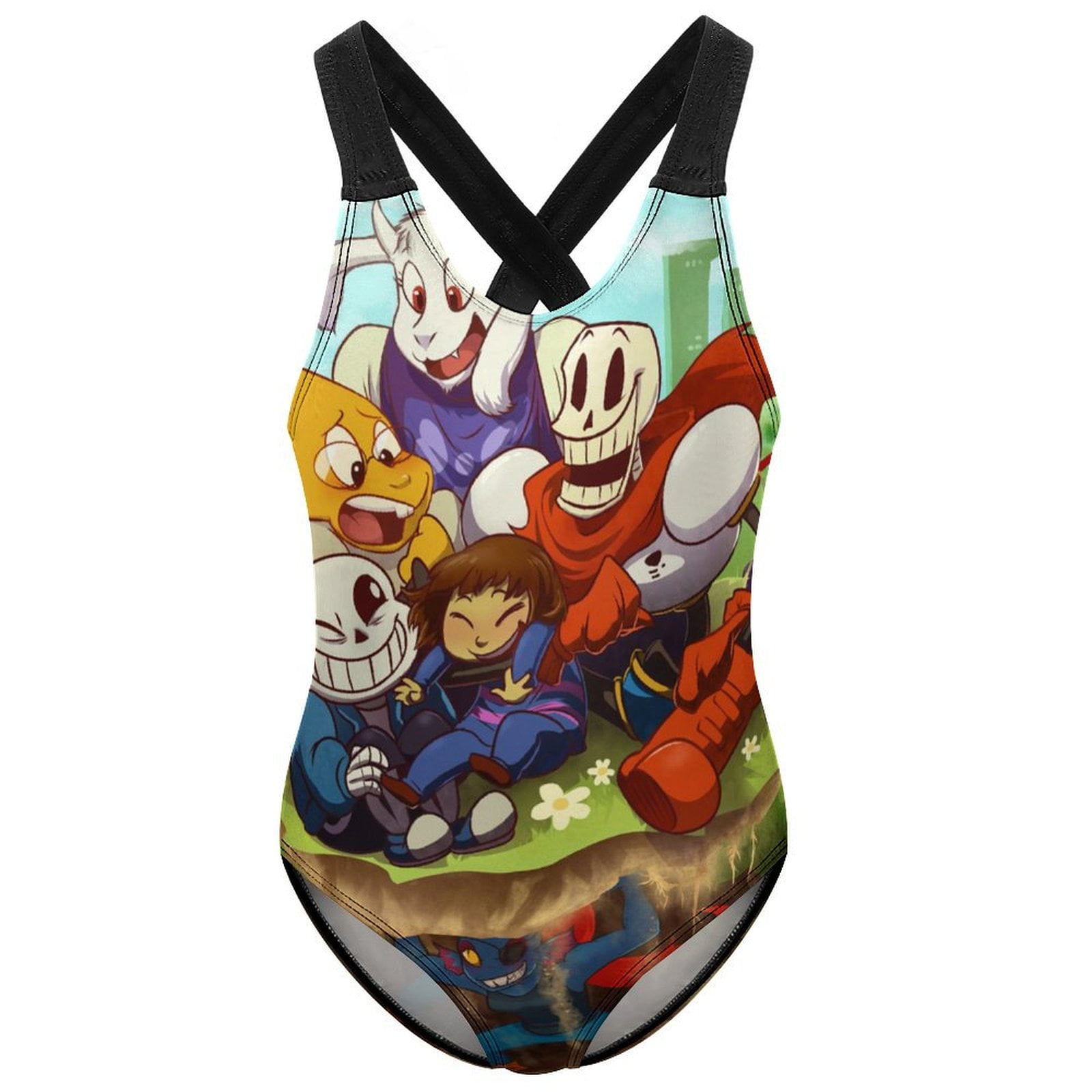 Cartoon Undertale Game Children's One-piece Swimsuit Summer Girl's ...