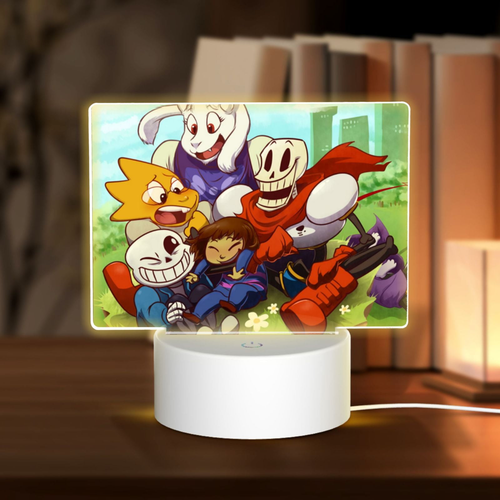 Cartoon Undertale Game Rectangular Acrylic Night Light USB Cable Lamp ...