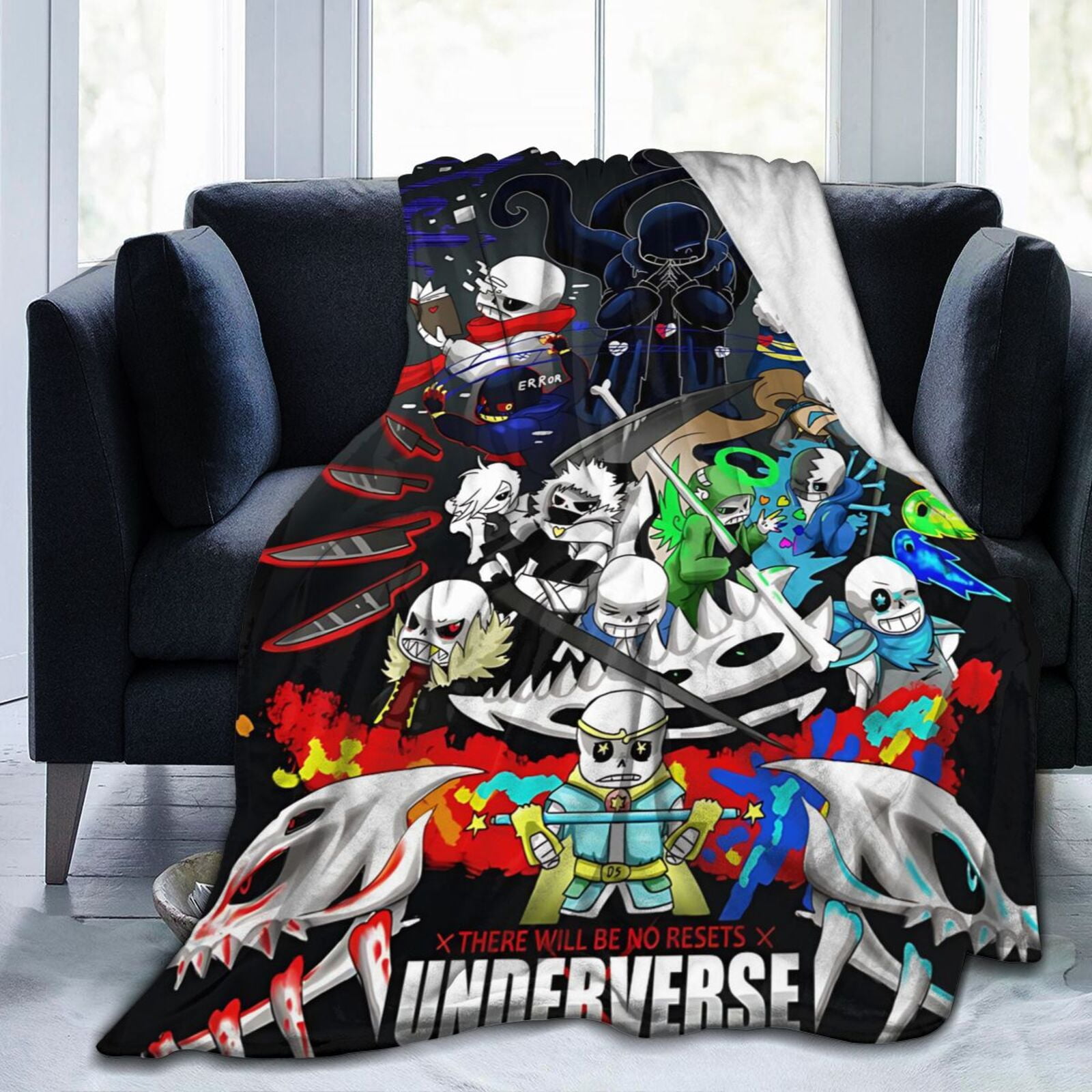 Cartoon Undertale Sans Flannel Blanket Funny Ultra-Soft Micro Warm ...