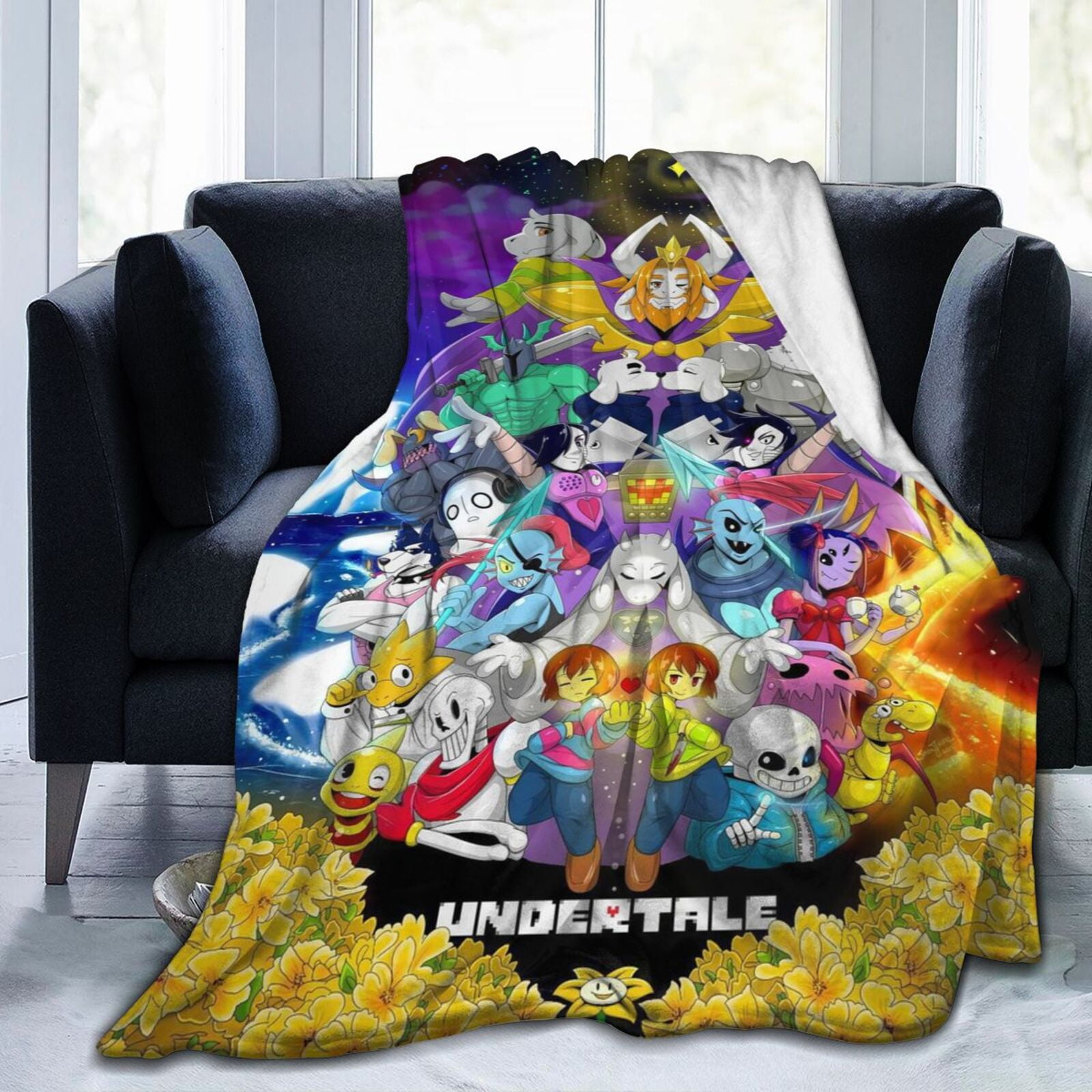 Cartoon Undertale Sans Flannel Blanket Funny Ultra-Soft Micro Warm ...