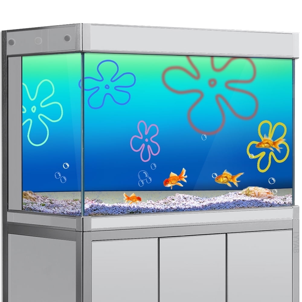 Cartoon Underwater Aquarium Backdrop Sticker BOB 48x16in (122x41cm ...