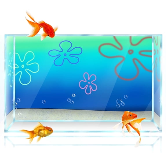Cartoon Underwater Bob Aquarium Background Sticker 24x16in , Fish Tank ...
