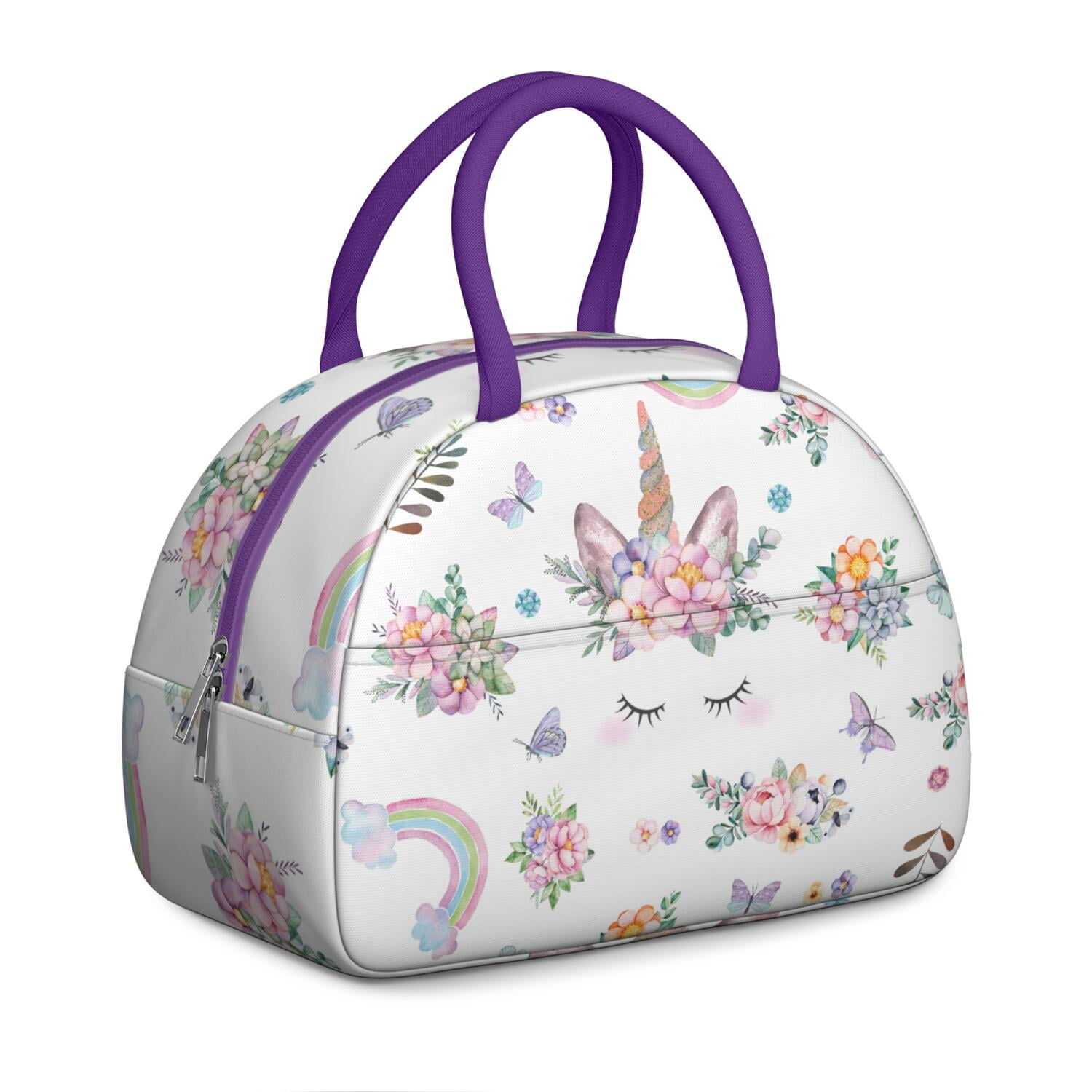 Cartoon Unicorn Lunch Bag – Rainbow and Mythical Horse Print for Dreamy ...