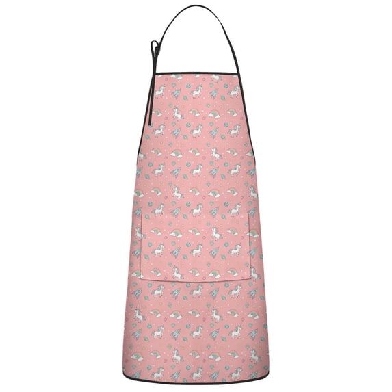 Cartoon Unicorn Rainbow Rocket Cloud Apron-Garden Aprons for Women with ...