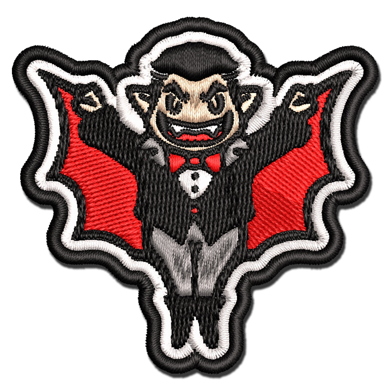 Cartoon Vampire Man Halloween Dracula Applique Multi-Color Embroidered ...