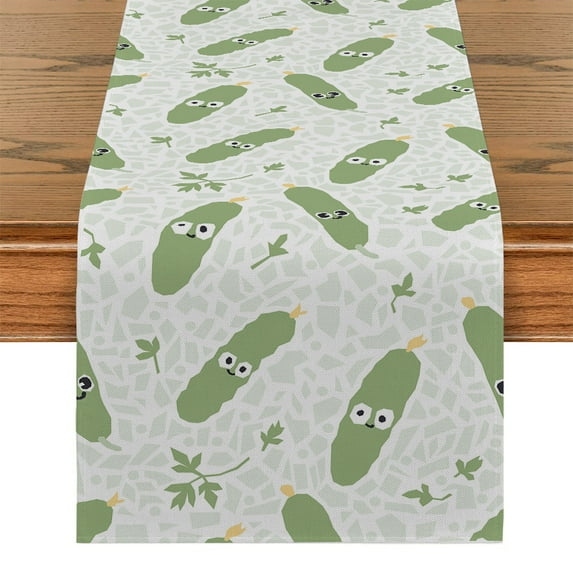 Cartoon Vegetable Onion Pepper West Flower Table Runners Dresser Table r Reusable Kitchen Dining ...