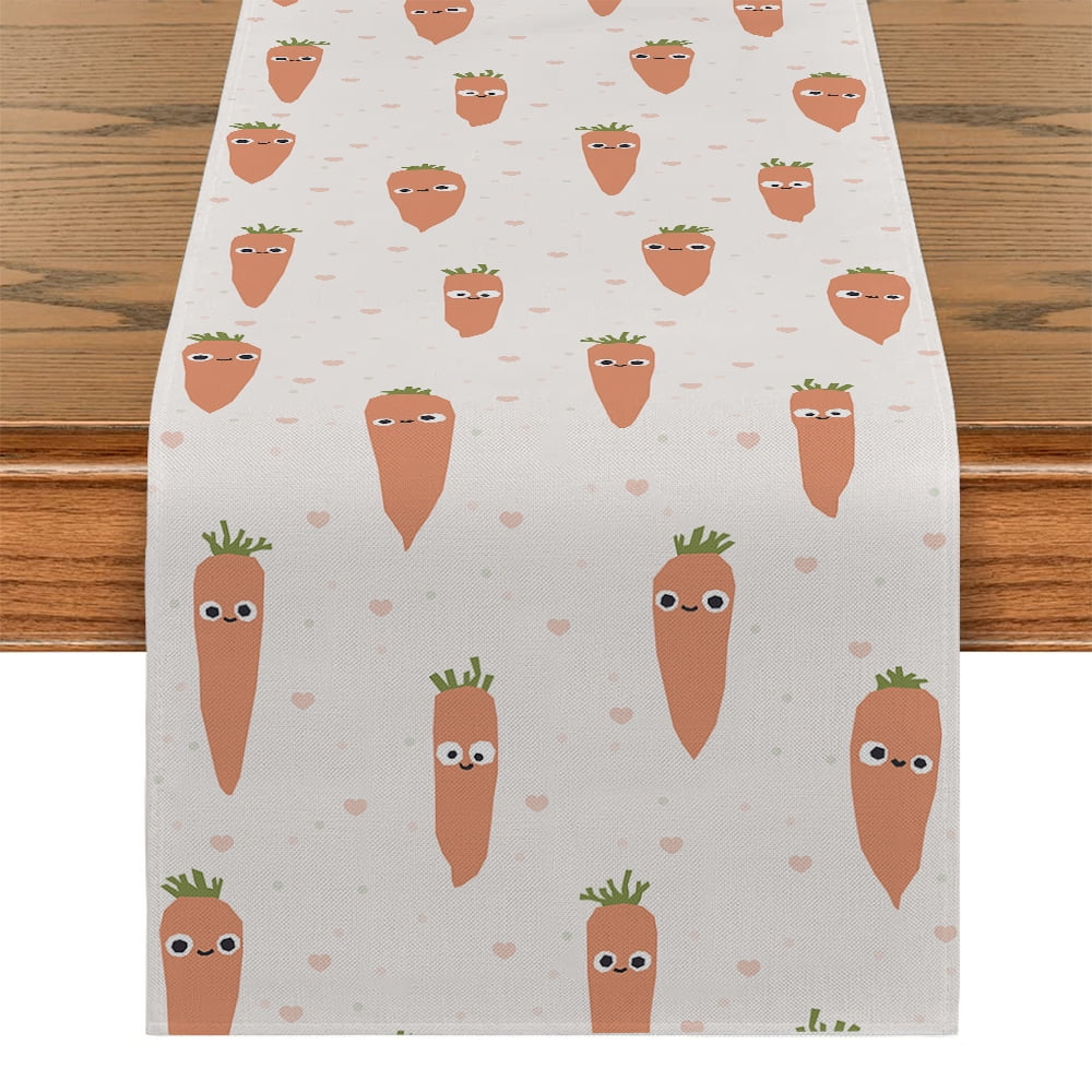 Cartoon Vegetable Onion Pepper West Flower Table Runners Dresser Table ...