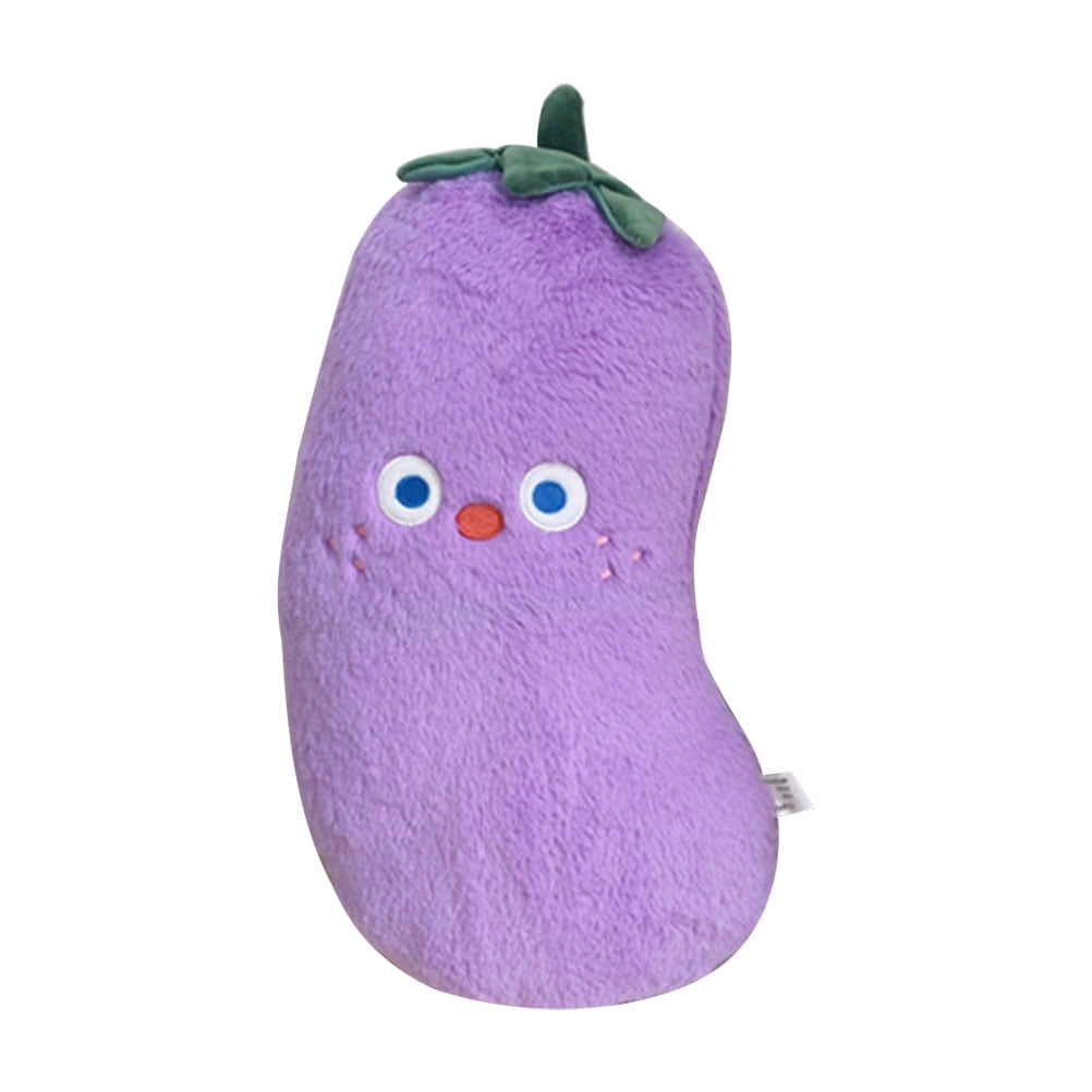 Cartoon Vegetable Pillow Stuffed Vegetable Toy Eggplant Pillow Adorable