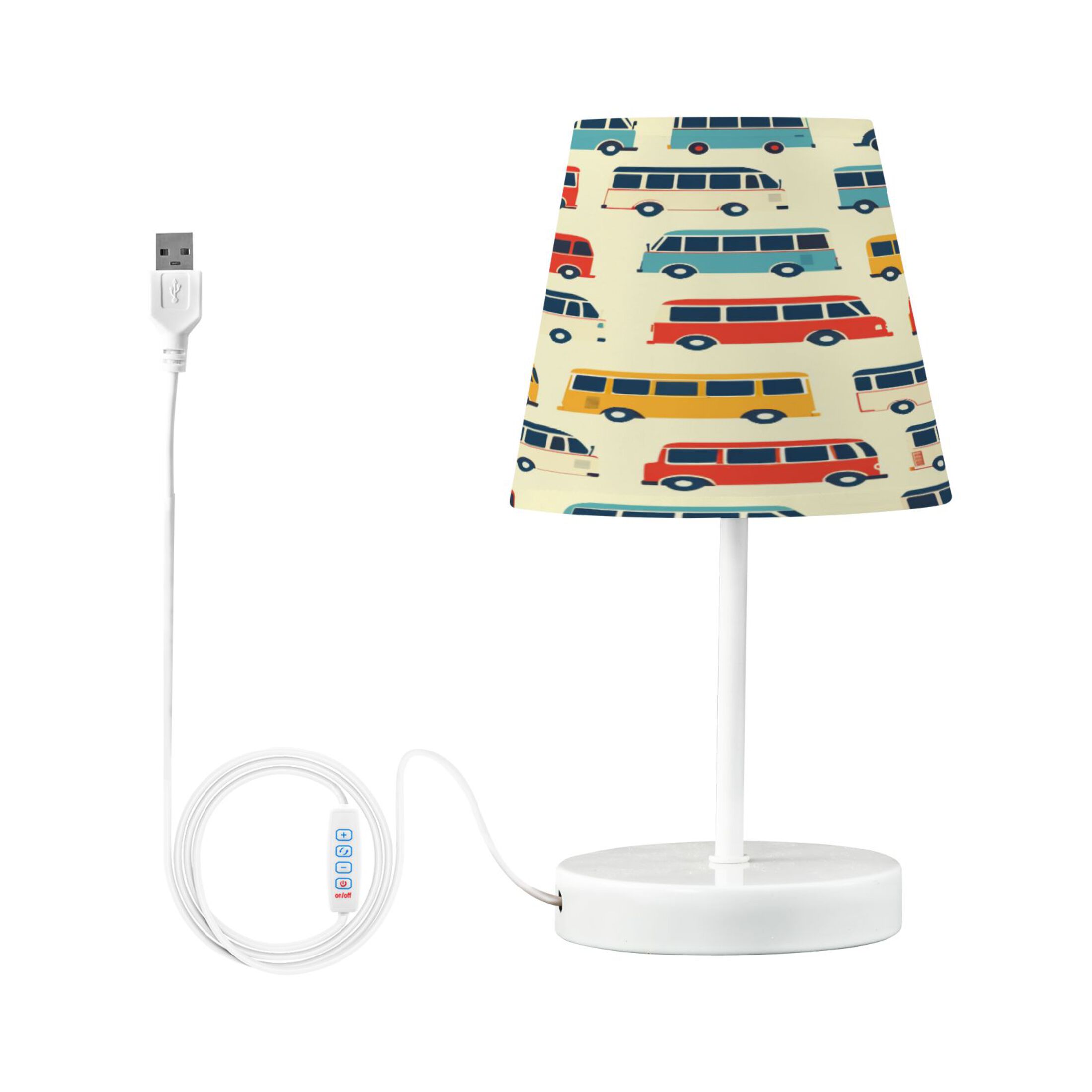 Cartoon Vehicle Desk Lamp LED Table Nightstand Lamps with 3 Color ...