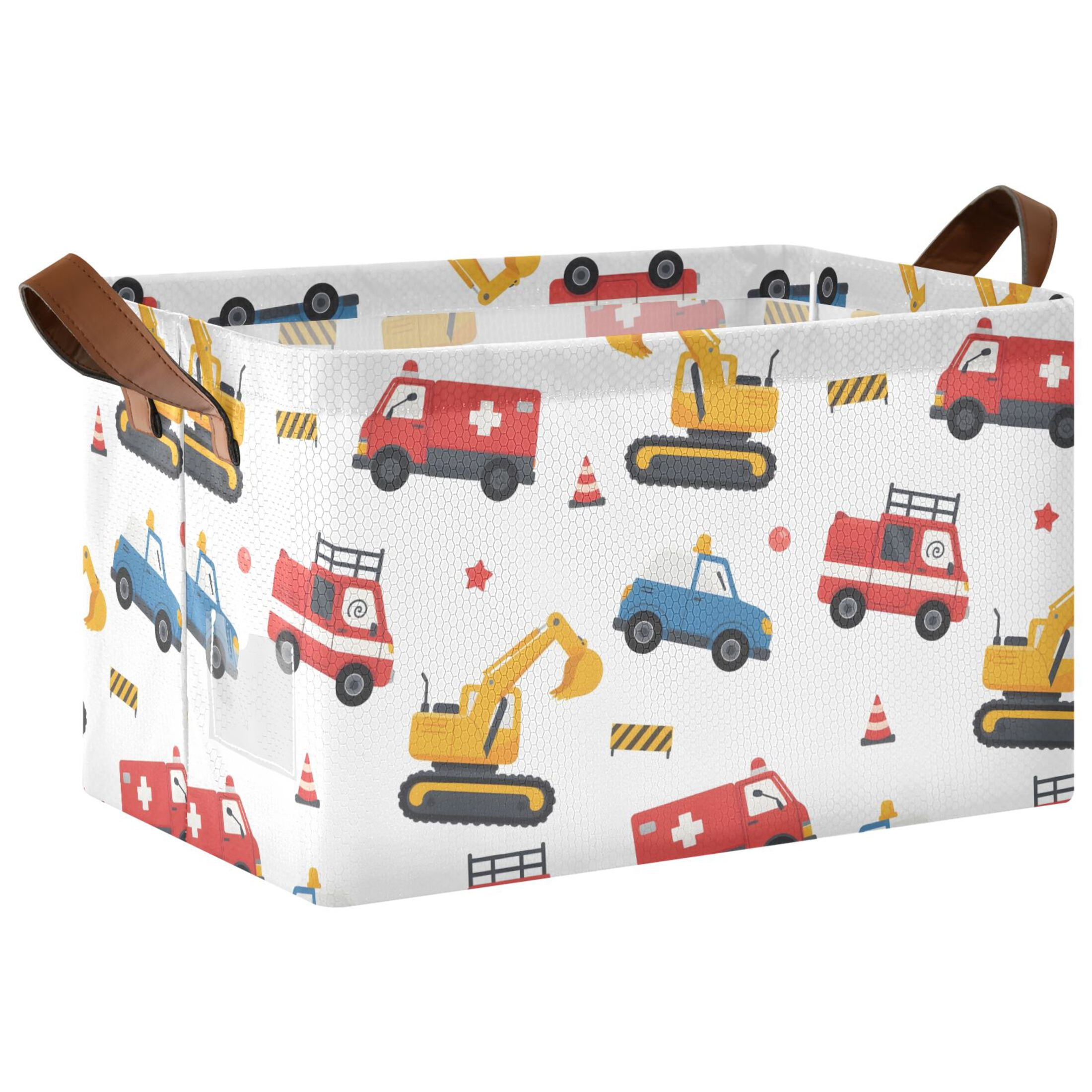 Cartoon Vehicles Collapsible Storage Bin Open Home Shelf Basket Water ...
