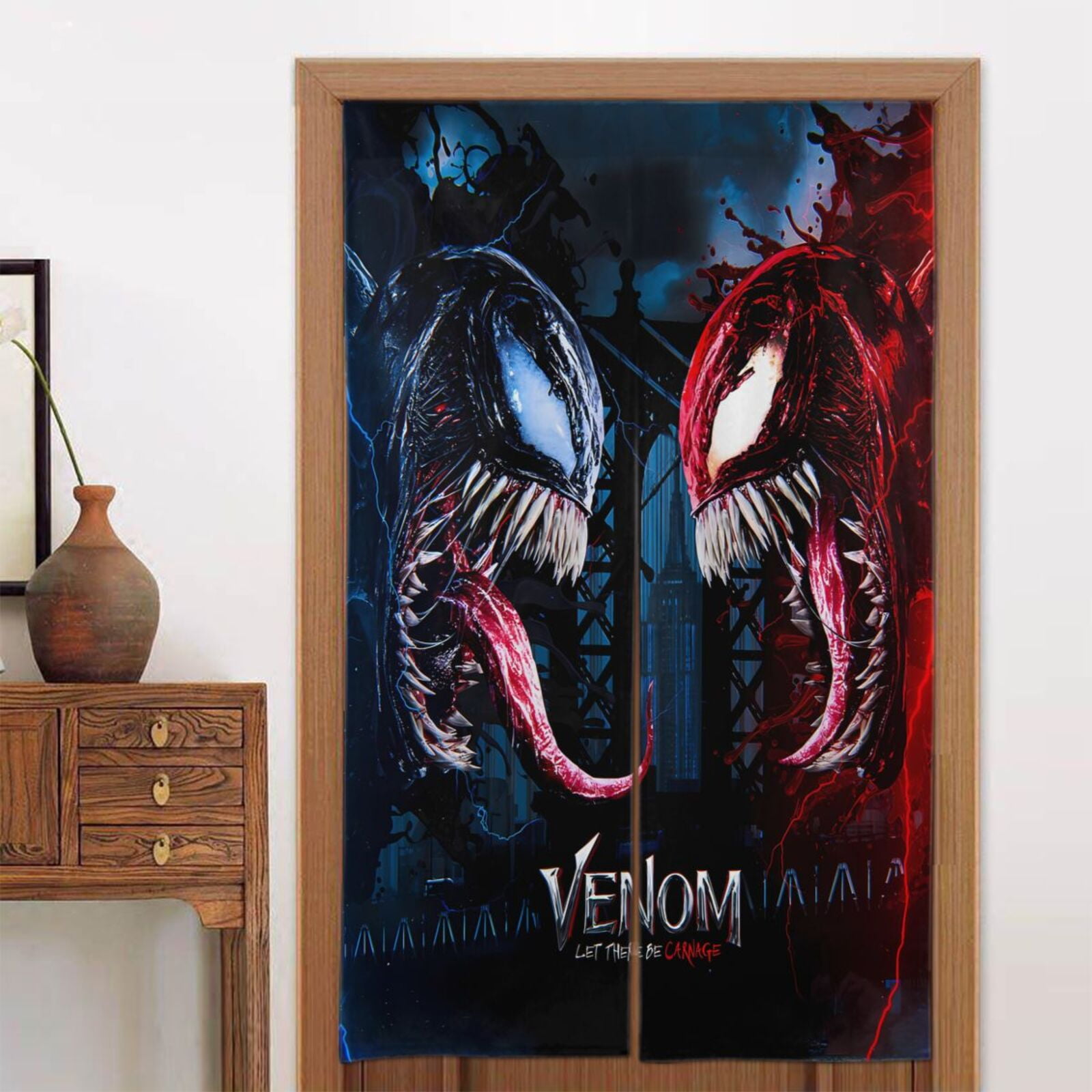 Cartoon Venom Door Curtain Is Suitable for Kitchen Adult Children And ...
