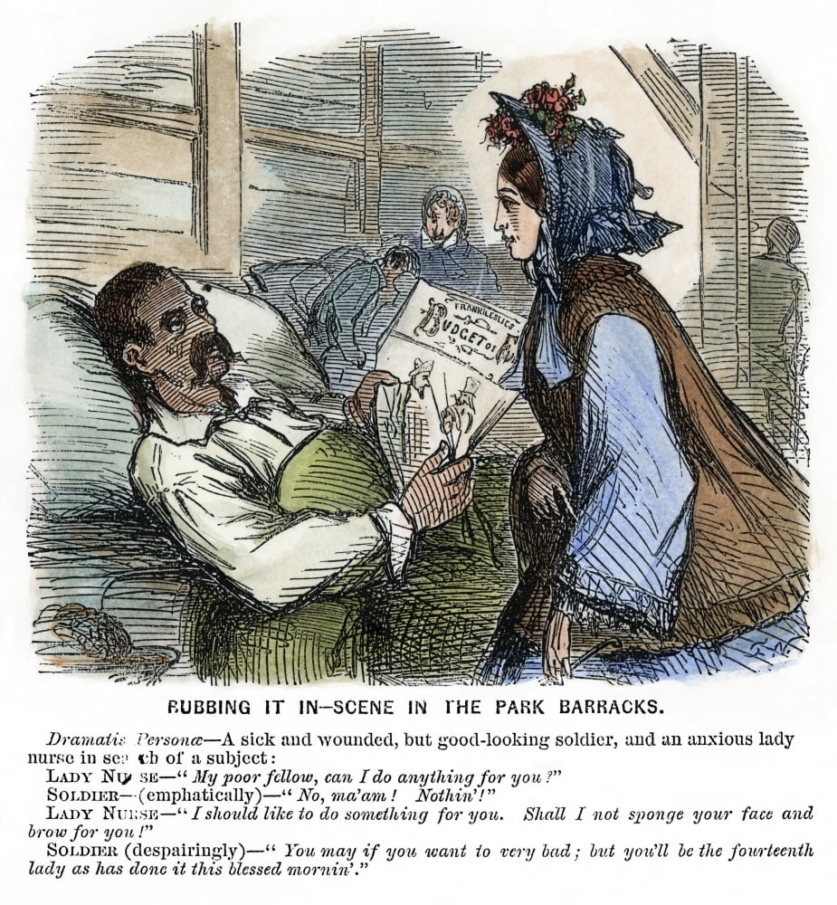 Cartoon Volunteers 1862. N'Rubbing It In.' Cartoon Mocking The ...