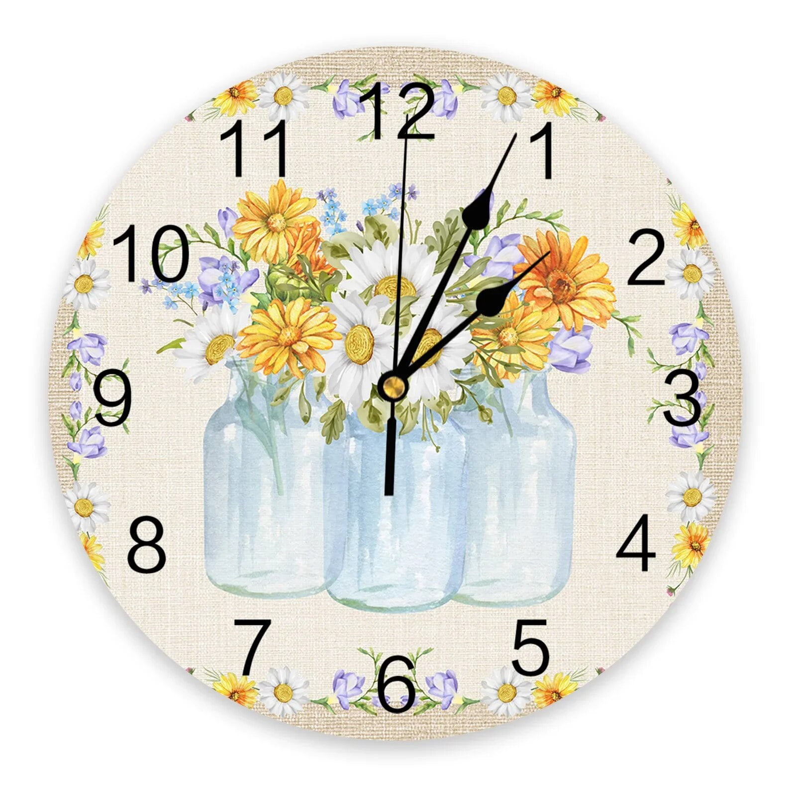 Cartoon Wall Clocks Brief Design Silent Home Cafe Office Wall Decor ...