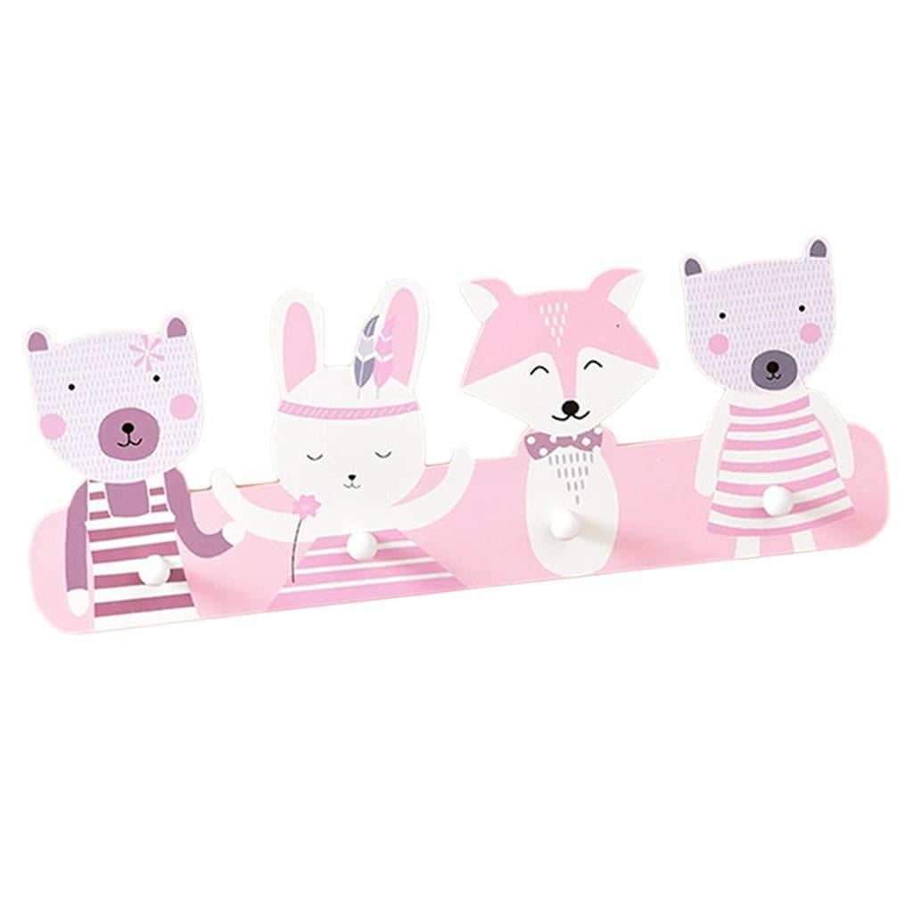 Cartoon Wall Hangers Hooks Adhesive 4 Hooks For Towel Keys Bags, Easy ...