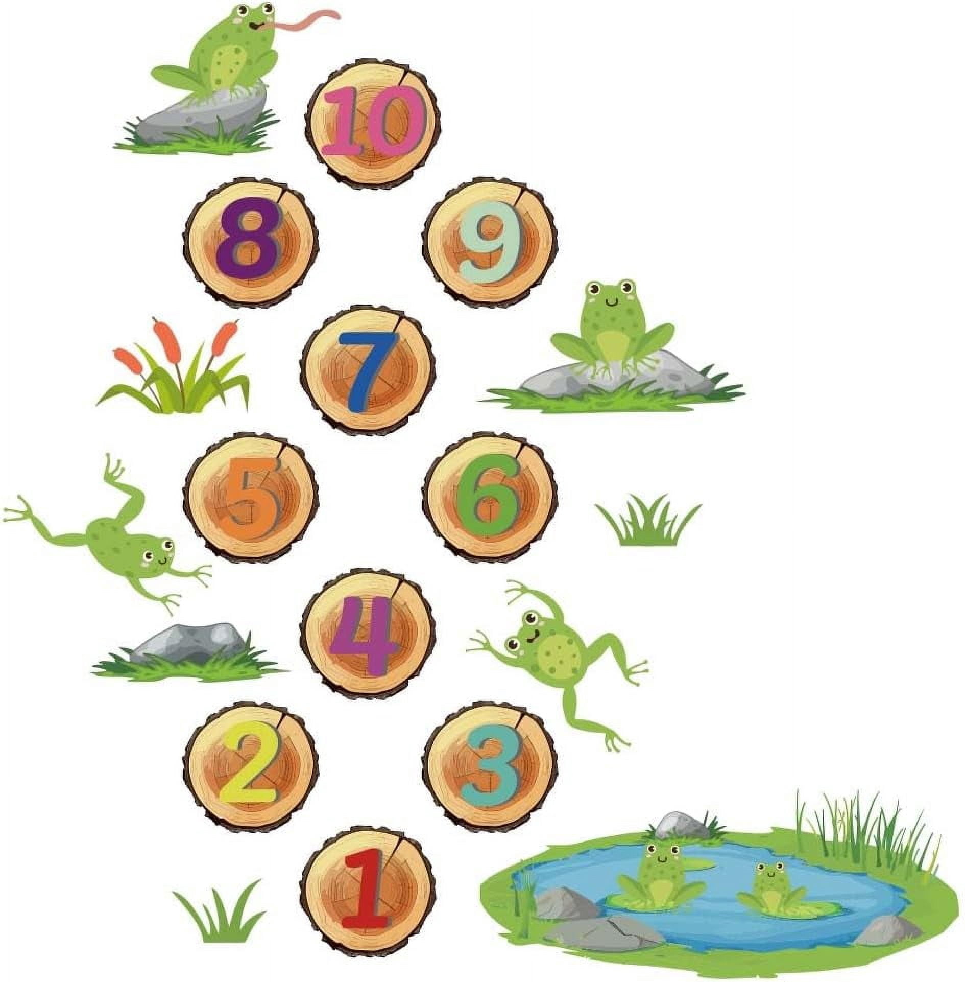 Cartoon Wall Stickers Jumping Grid Wall Decals Opaque Window Clings ...