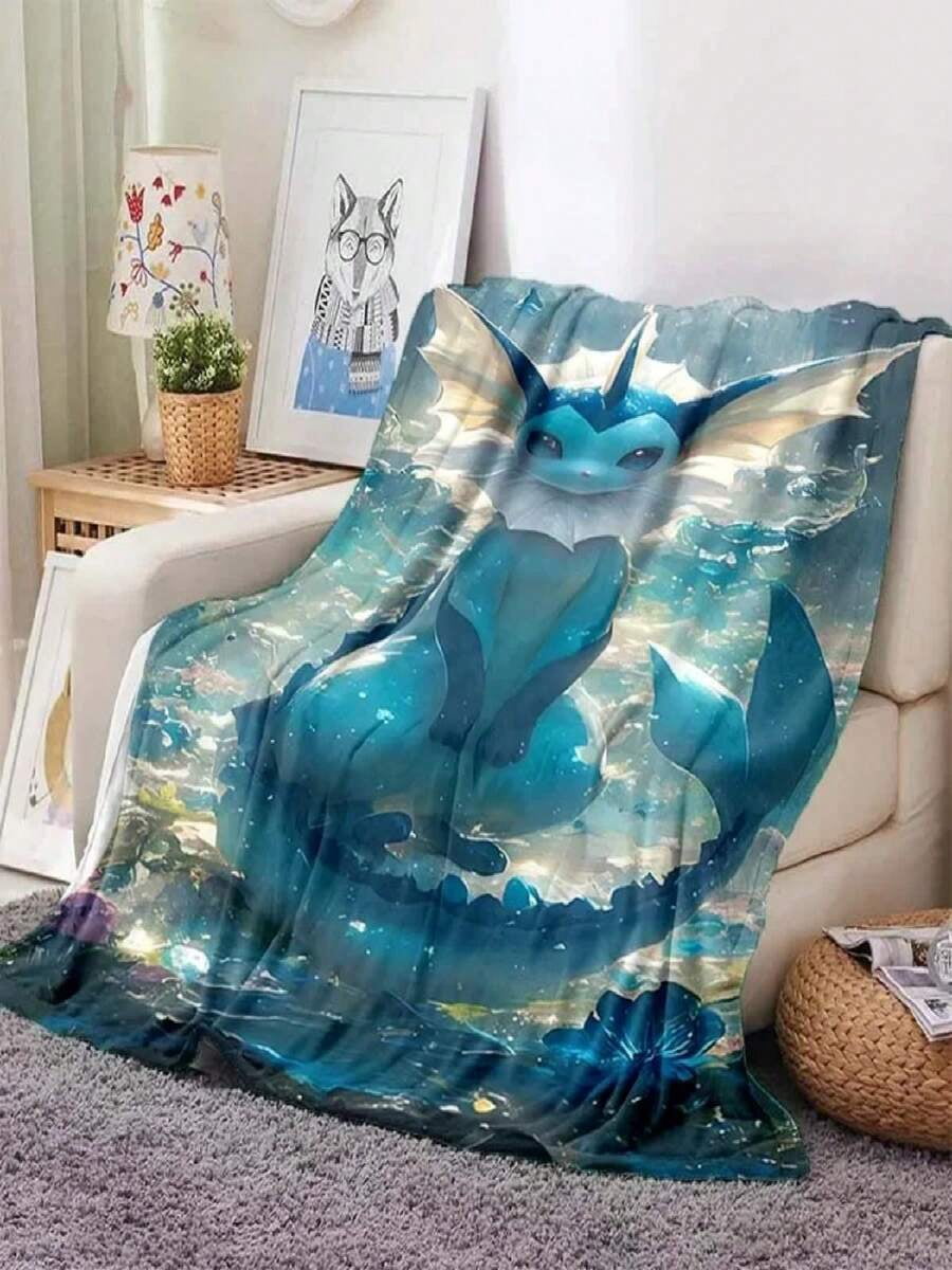 Cartoon Warm Soft Blanket Fluffy Sofa Plaid Plush Bedspread Winter Four ...