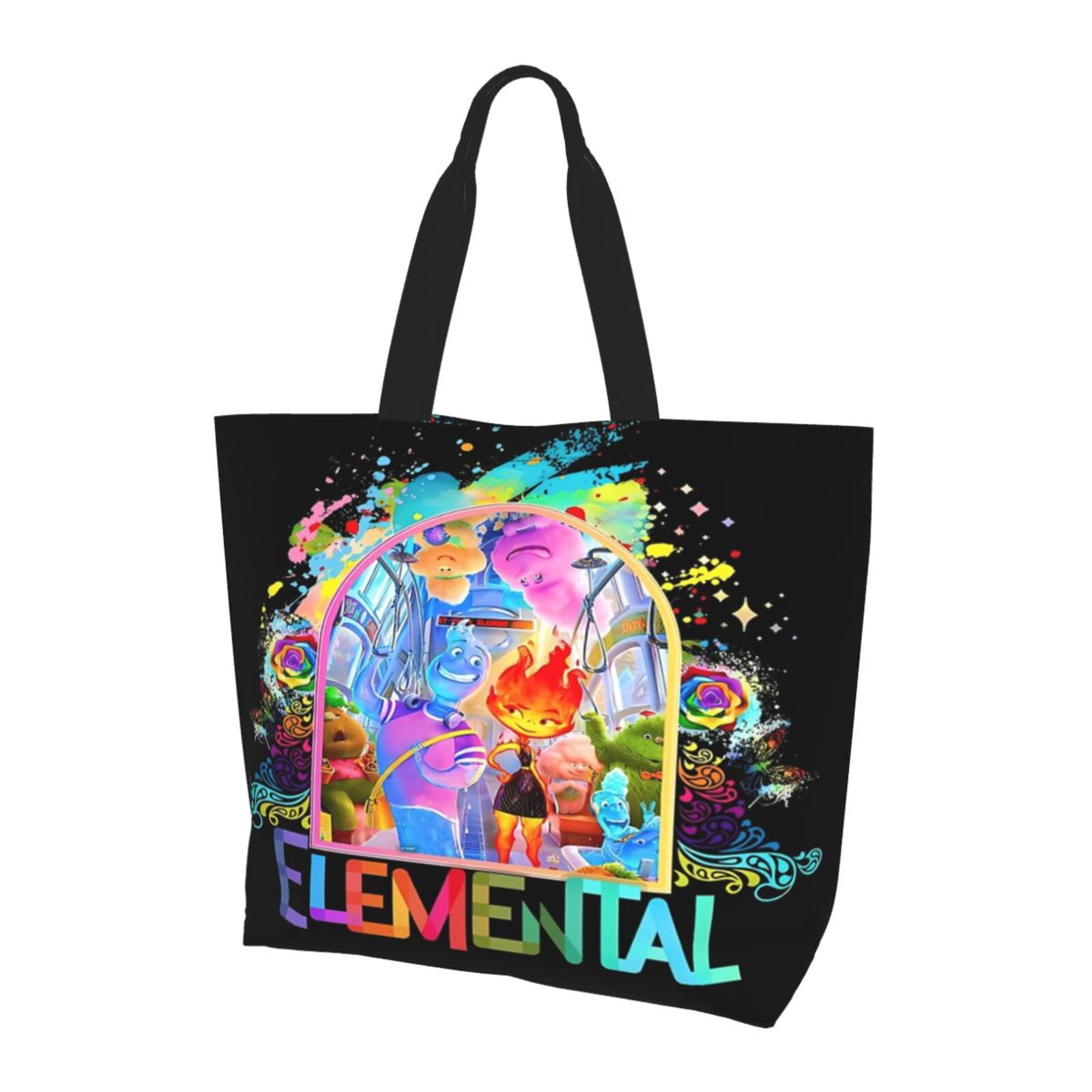 Cartoon Water Fire Elementa Totes Bag Shopping Shoulder Bags for Women ...