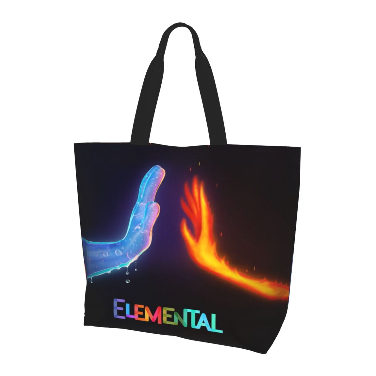 Cartoon Water Fire Elementa Totes Bag Shopping Shoulder Bags for Women ...