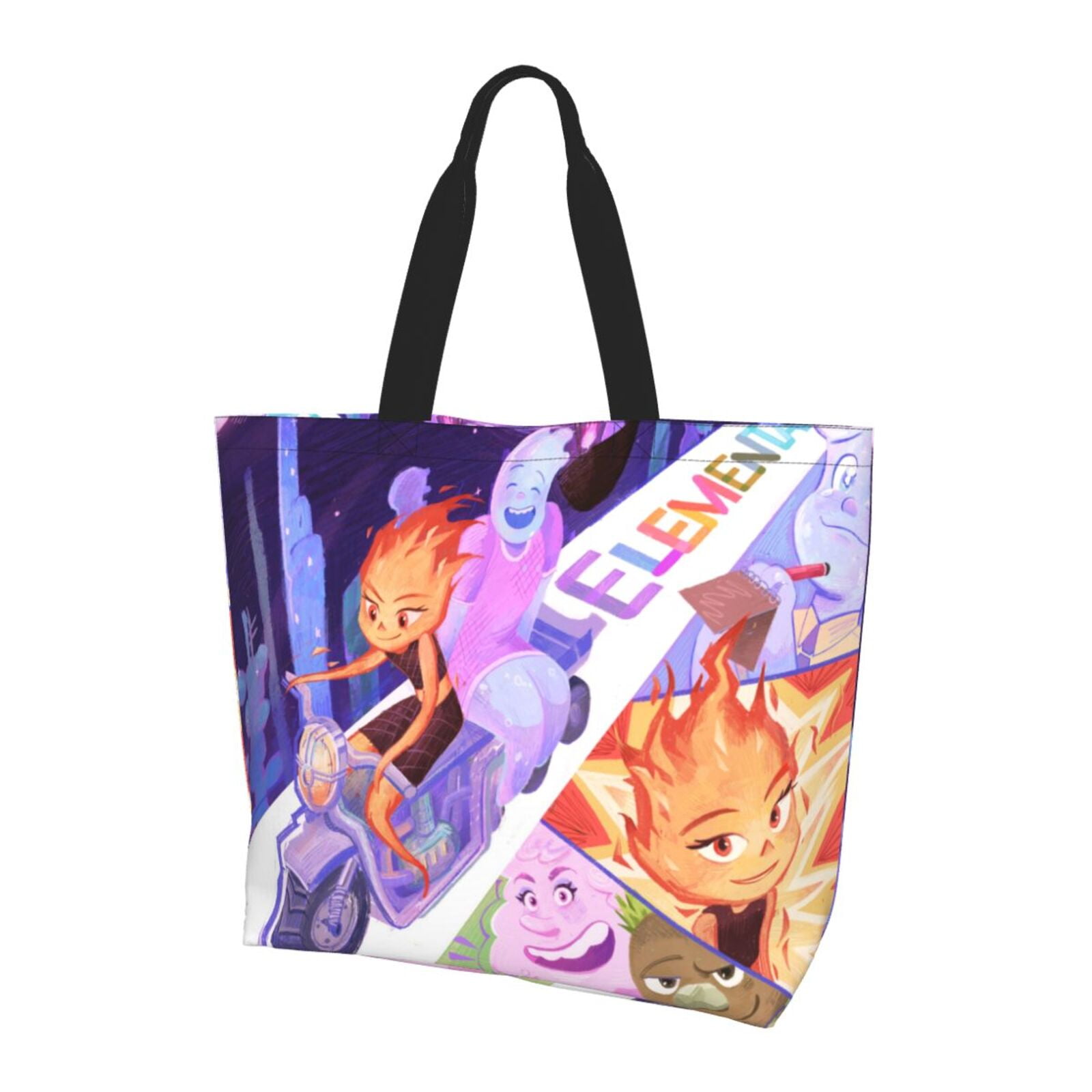 Cartoon Water Fire Elementa Totes Bag Shopping Shoulder Bags for Women ...