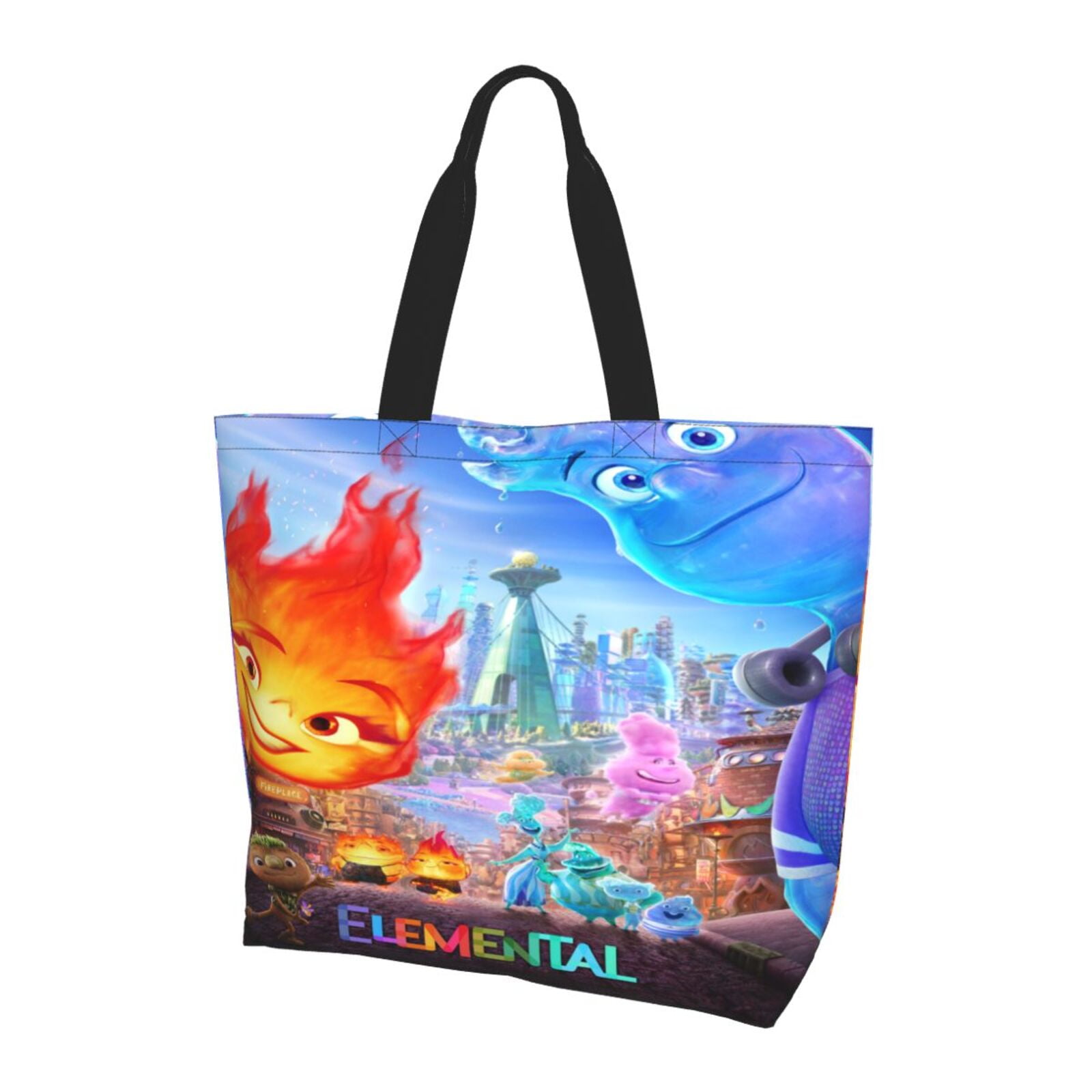 Cartoon Water Fire Elementa Totes Bag Shopping Shoulder Bags For Women ...