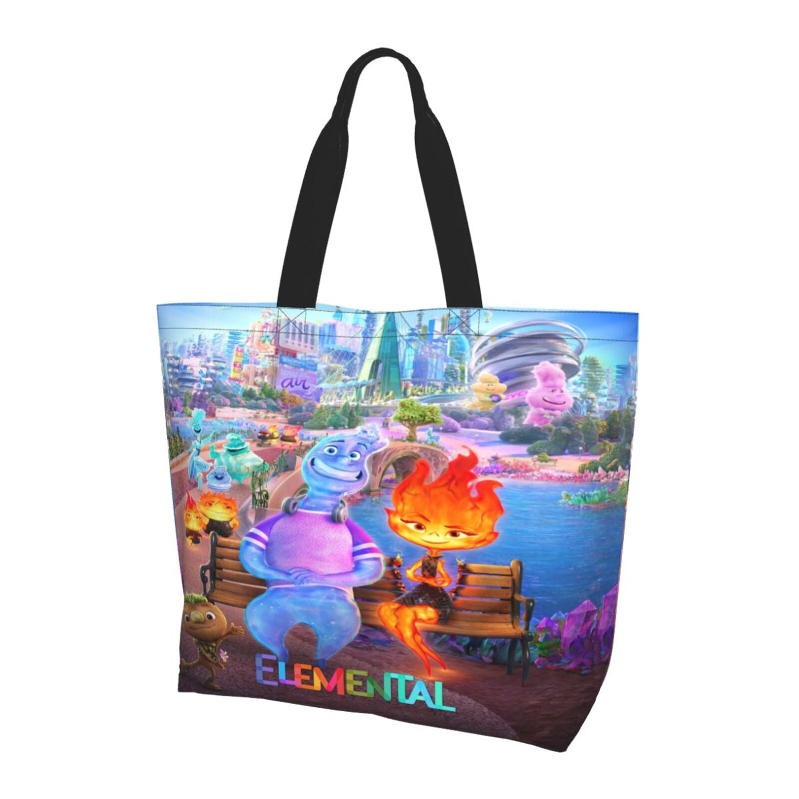 Cartoon Water Fire Elementa Totes Bag Shopping Shoulder Bags for Women ...