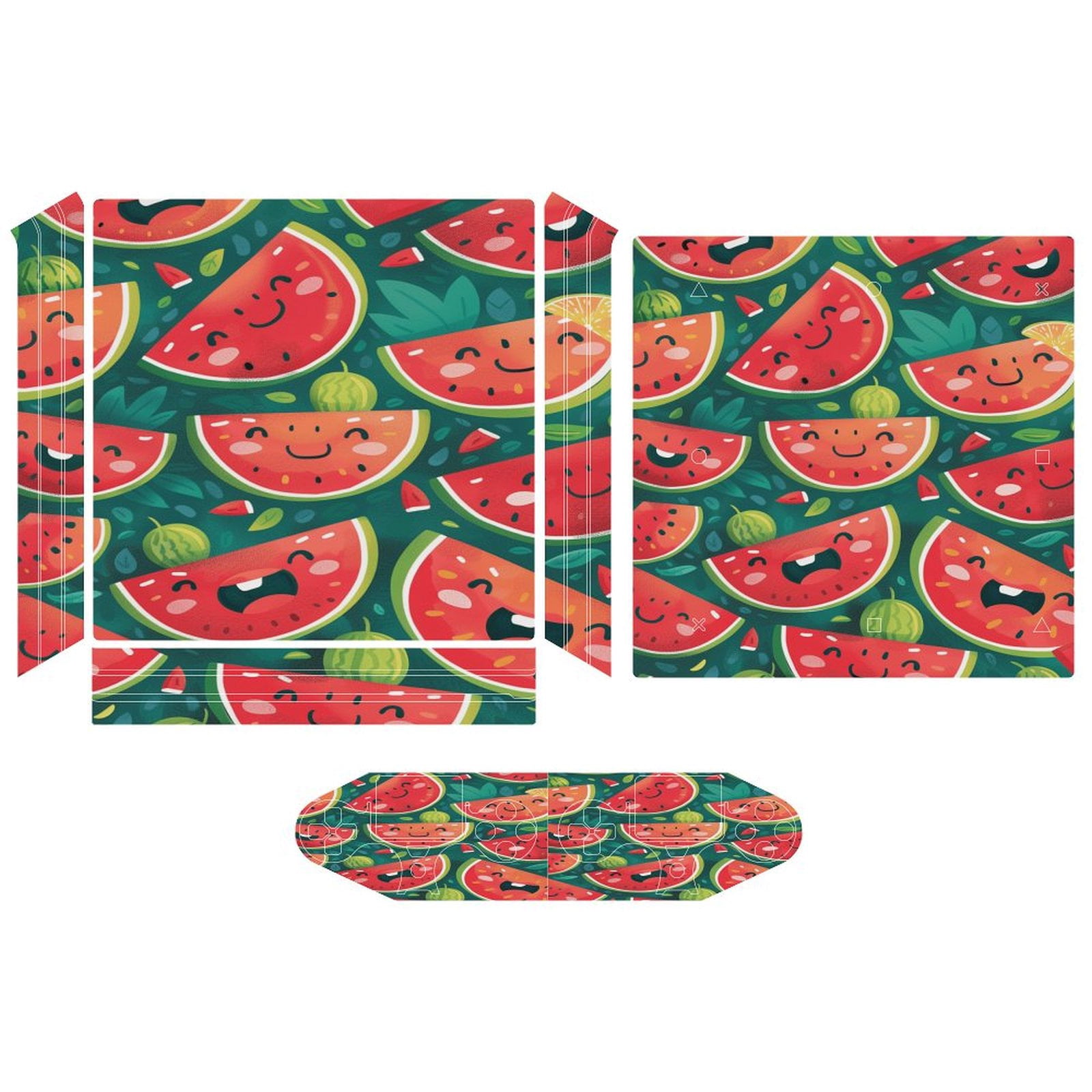 Cartoon Watermelon Pattern PS4/PS4 Pro/PS4 Slim Skin Sticker For ...