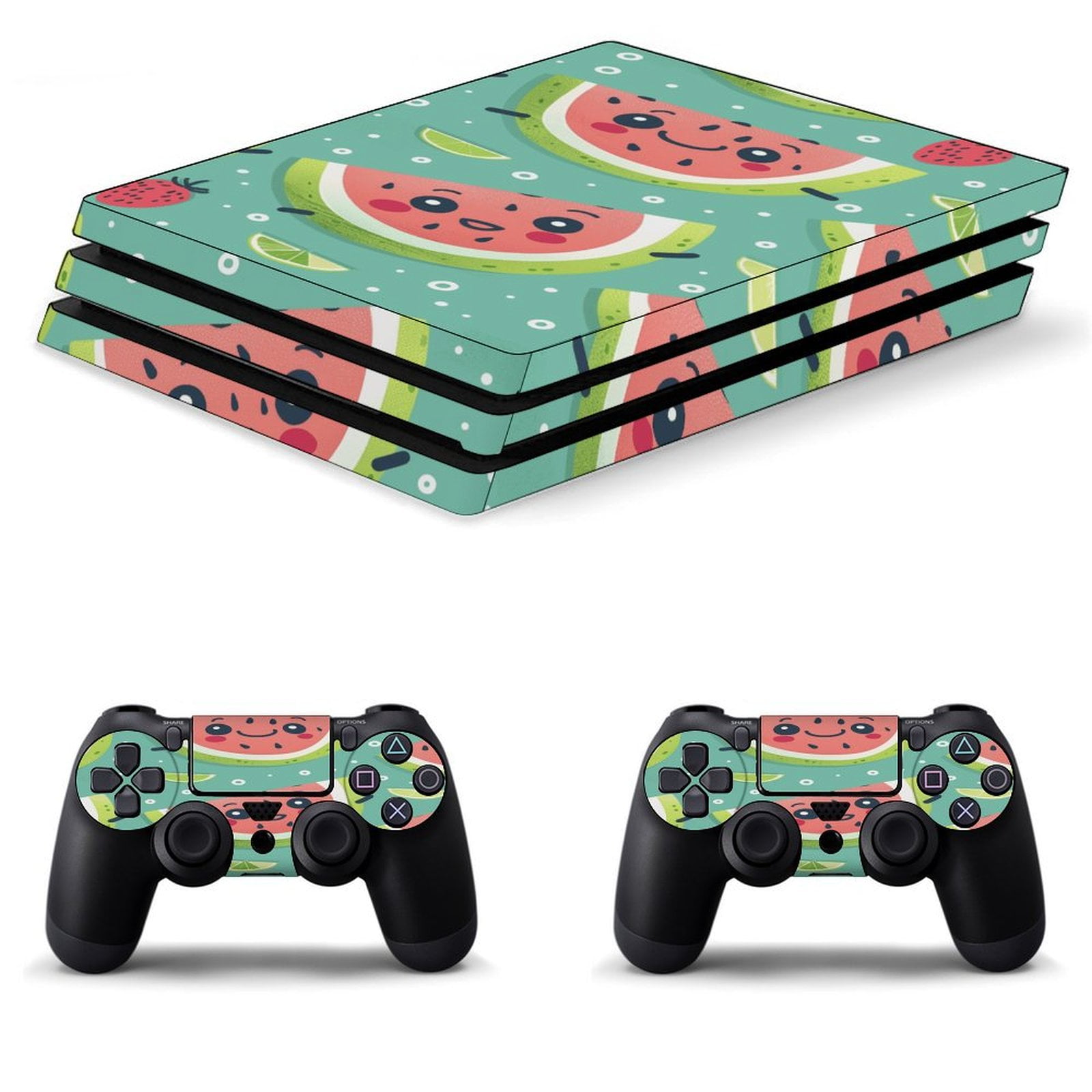 Cartoon Watermelon Pattern PS4/PS4 Pro/PS4 Slim Skin Sticker For ...