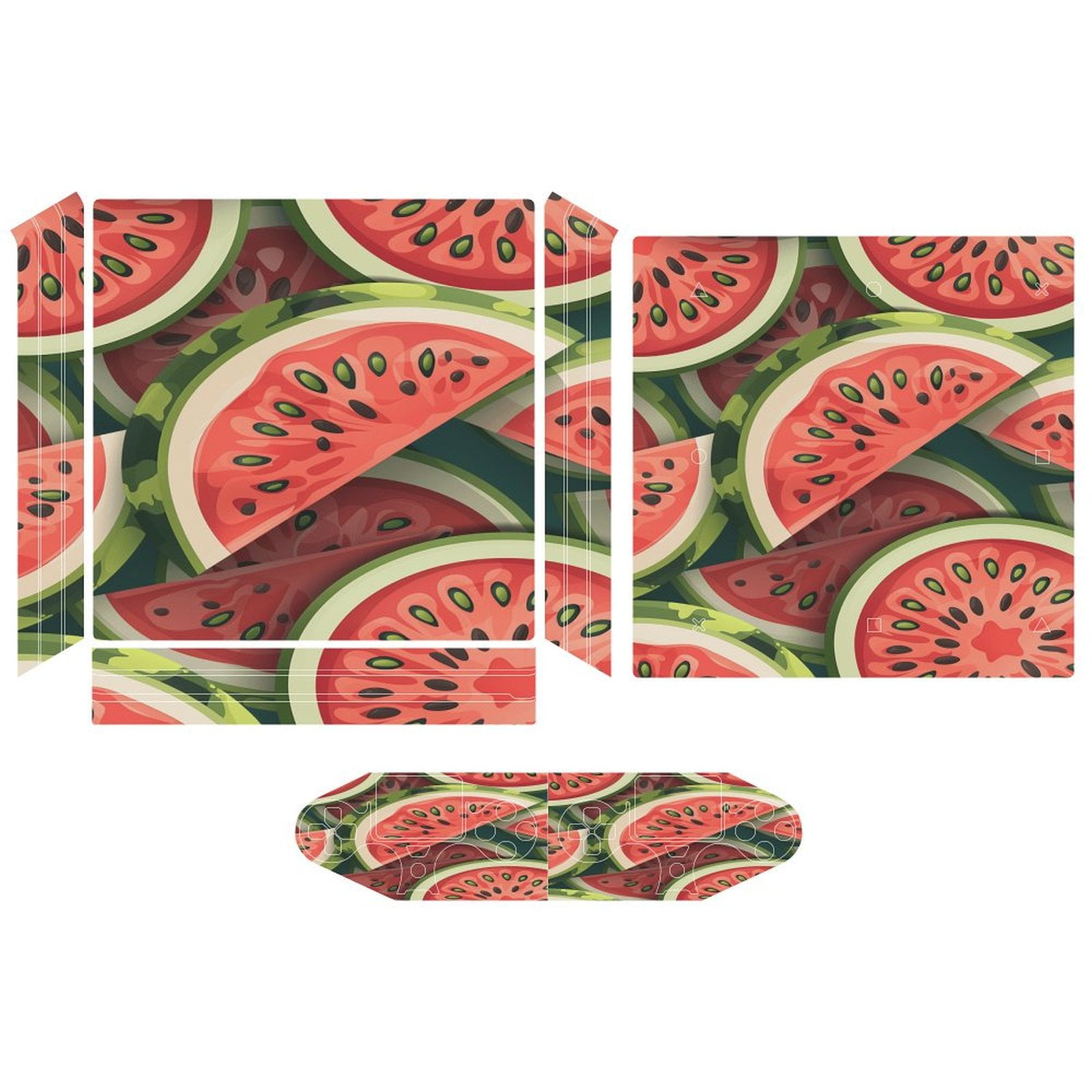 Cartoon Watermelon Pattern PS4/PS4 Pro/PS4 Slim Skin Sticker For ...