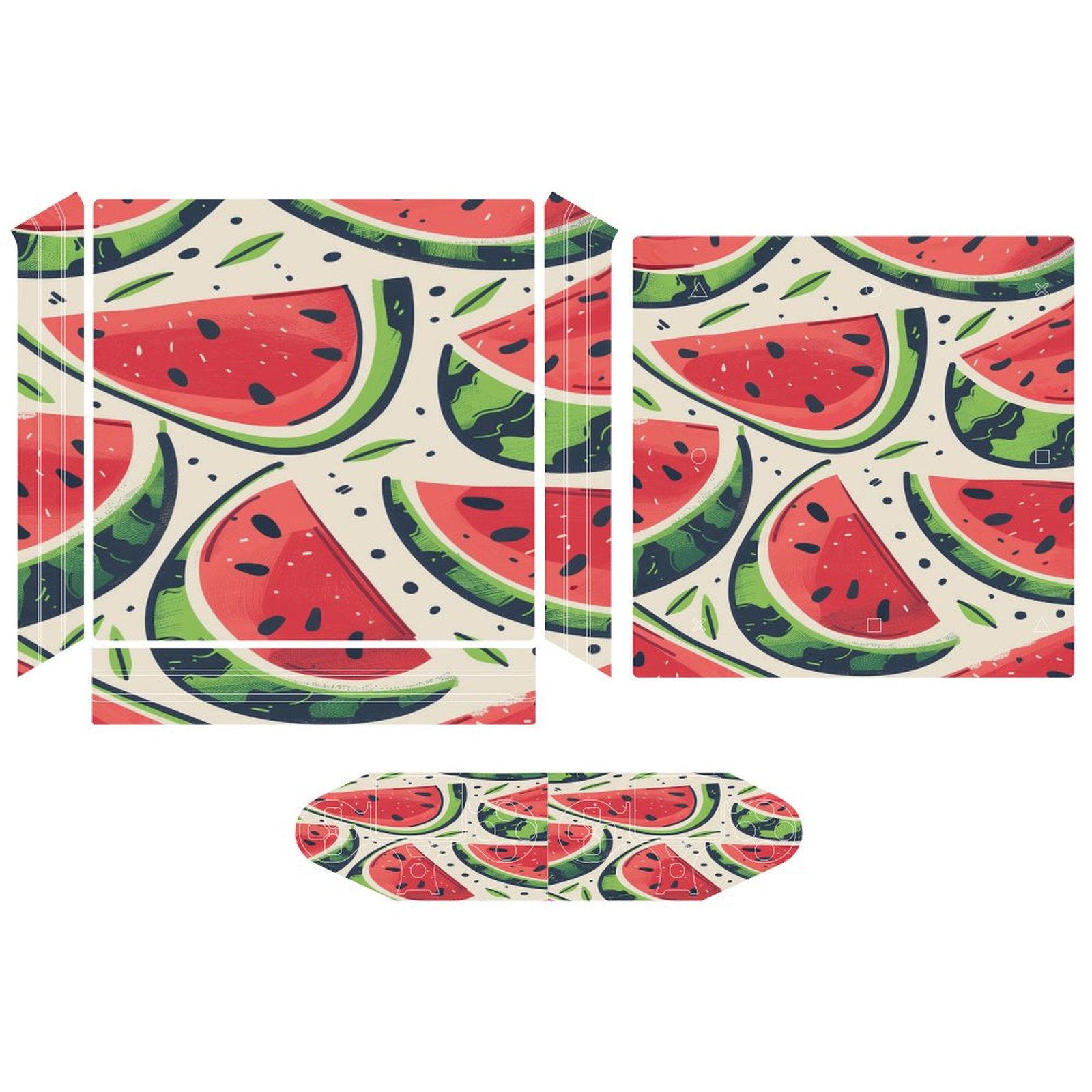Cartoon Watermelon Pattern PS4/PS4 Pro/PS4 Slim Skin Sticker For ...