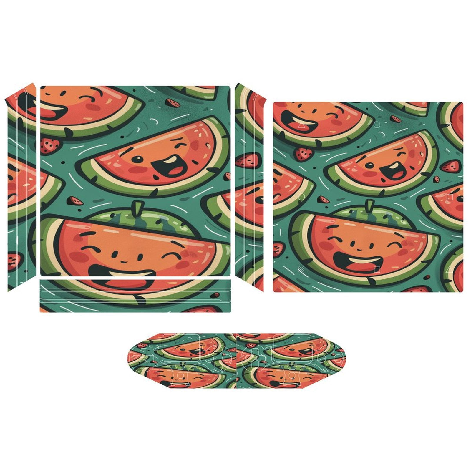 Cartoon Watermelon Pattern PS4/PS4 Pro/PS4 Slim Skin Sticker For ...